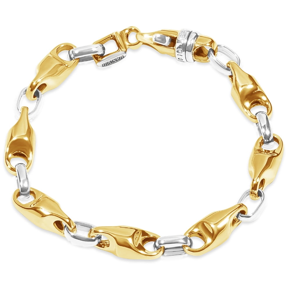 Pompeii Men's Designer Seed & Rolo Link 14k Gold (57gram) or Platinum ...