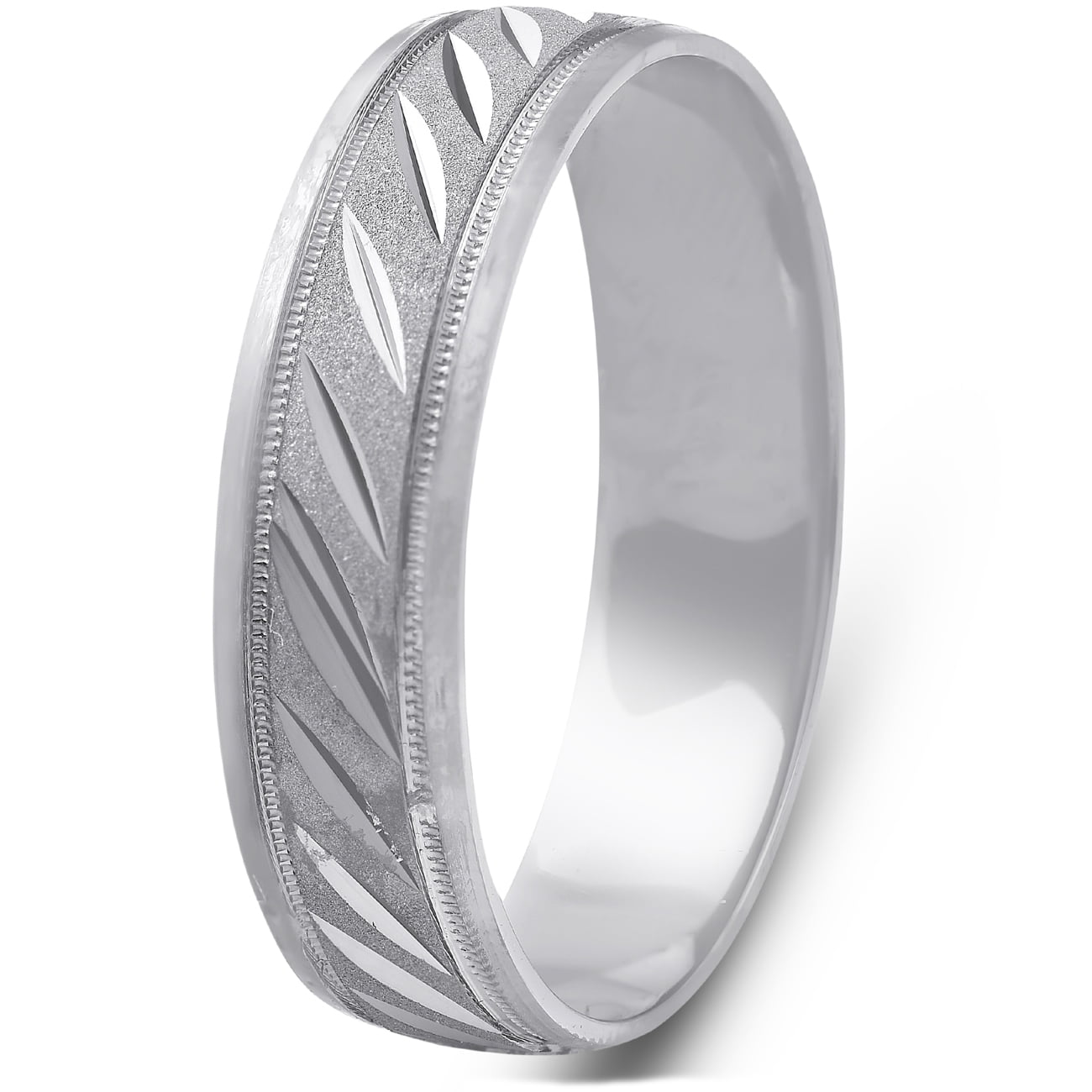 Pompeii Mens 10k Black Gold Mens Hand Carved 5mm Wide Ring Wedding Band ...