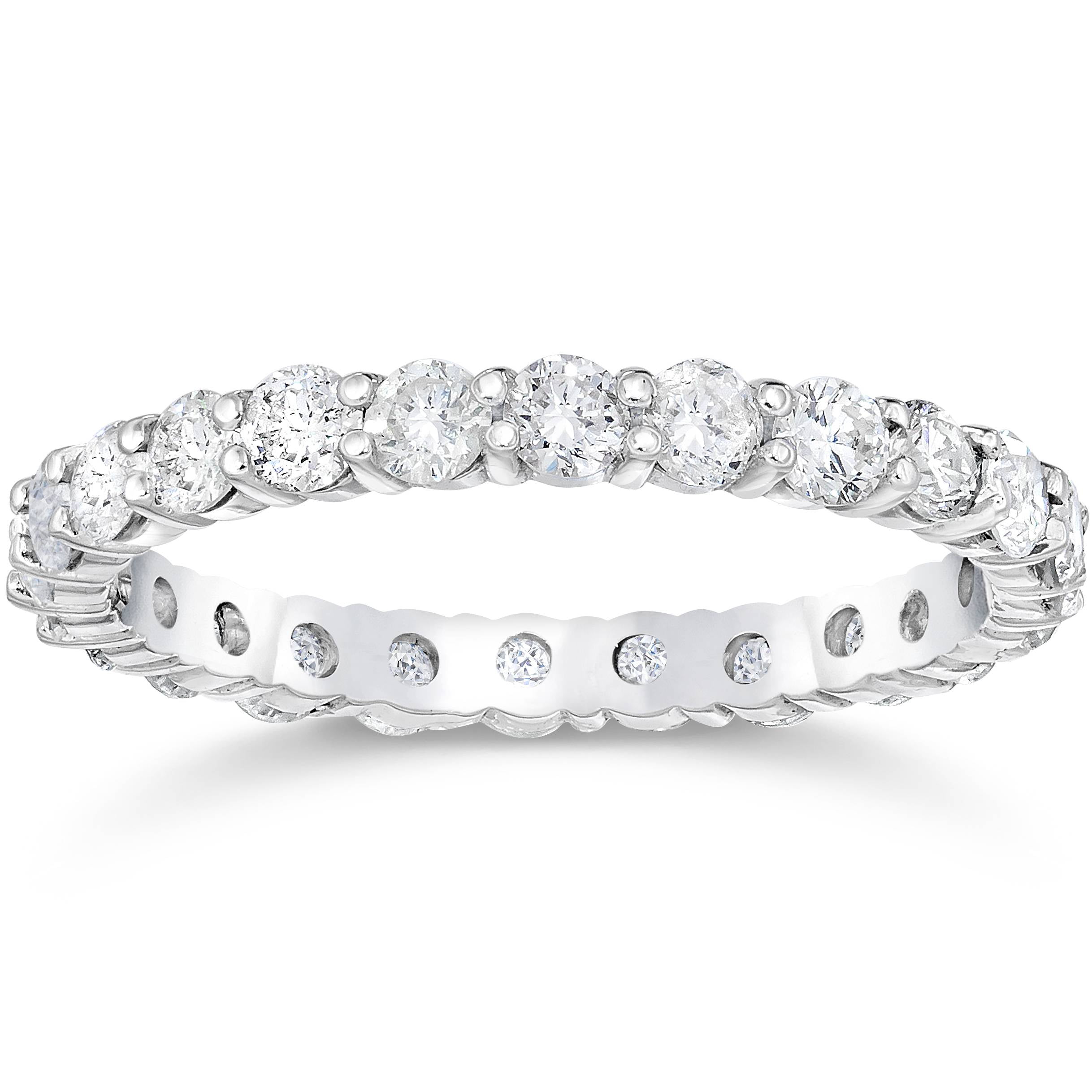 Pompeii Platinum 1 3/4ct Prong Diamond Eternity Ring Womens Wedding ...