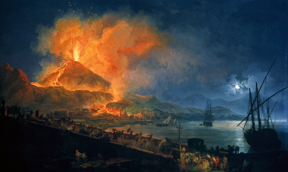 Pompeii: Vesuvius Eruption. /Nthe Eruption Of Mount Vesuvius Seen From ...
