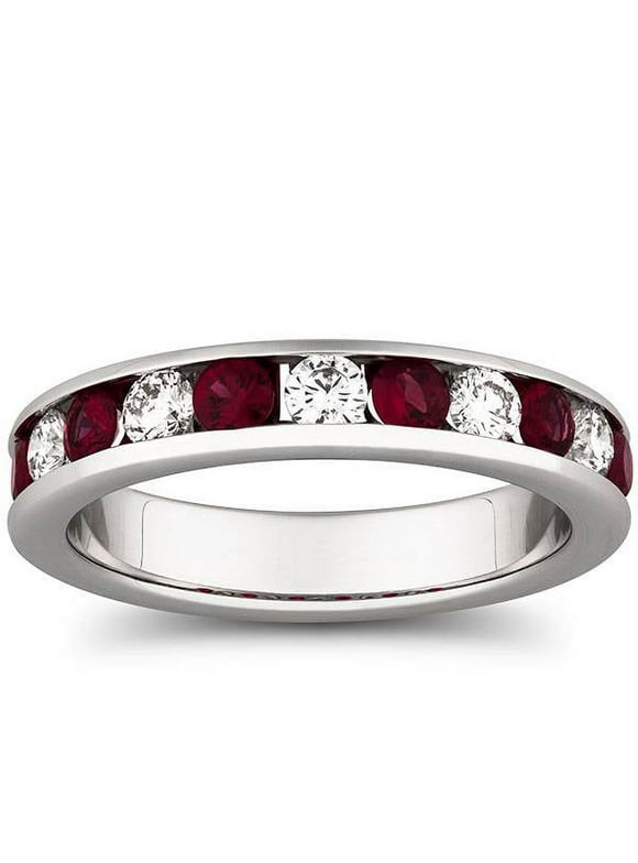 Ruby And Diamond Channel Set Ring