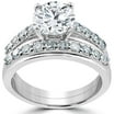 Pompeii 1 1/6ct Princess Cut Cushion Halo Diamond Engagement Ring Set 14K White Gold - Walmart.com