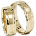Pompeii3 Gold Matching His Hers Two Tone Wedding Ring Band Set ...