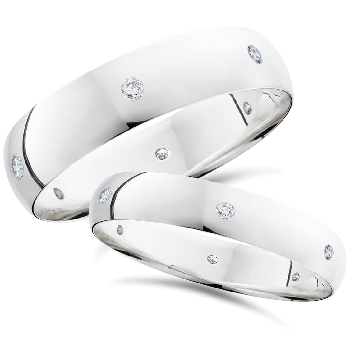 Pompeii3 950 Platinum Matching 5/8ct Diamond Wedding Ring Set - Walmart.com