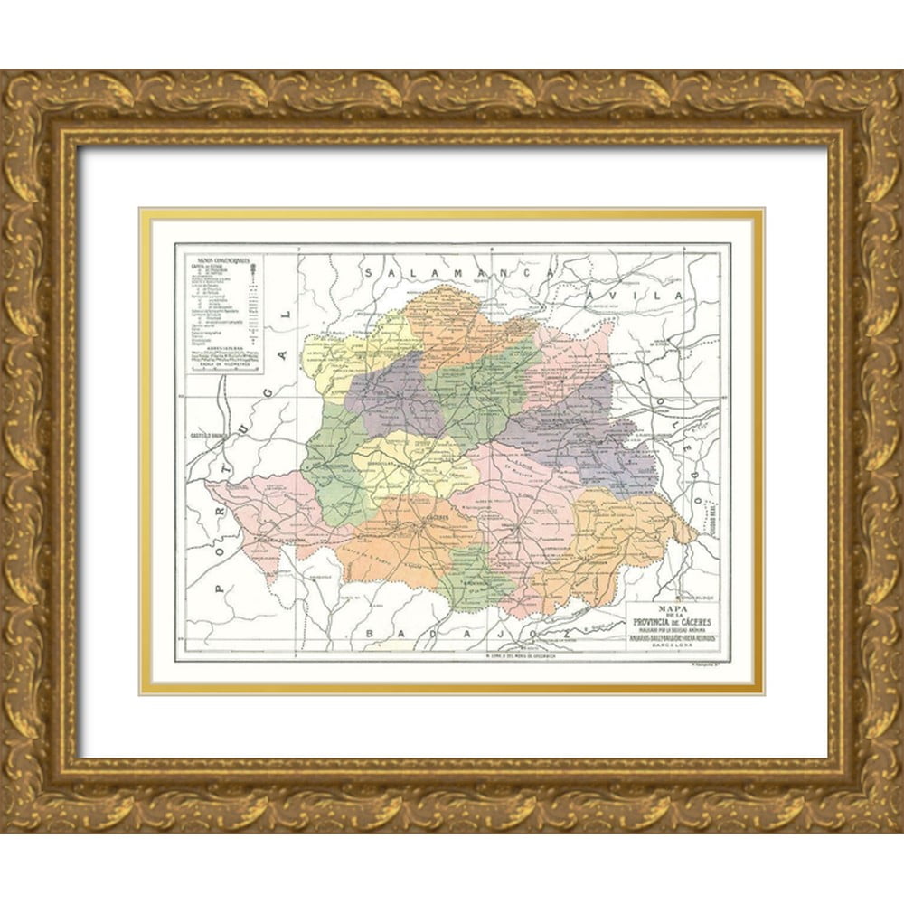 Pompido 32x26 Gold Ornate Wood Framed with Double Matting Museum Art ...