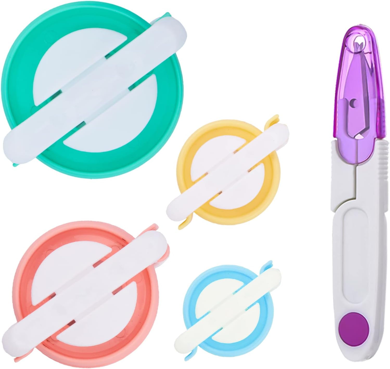 Pompom Makers of 4 Sizes, 5 PCS Pompom Maker Kit Tool Set for Fluff ...