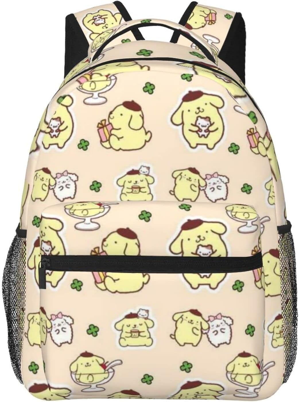 ‌Pompom Purin Casual Backpack Cartoon Anime Characters Collage Large ...