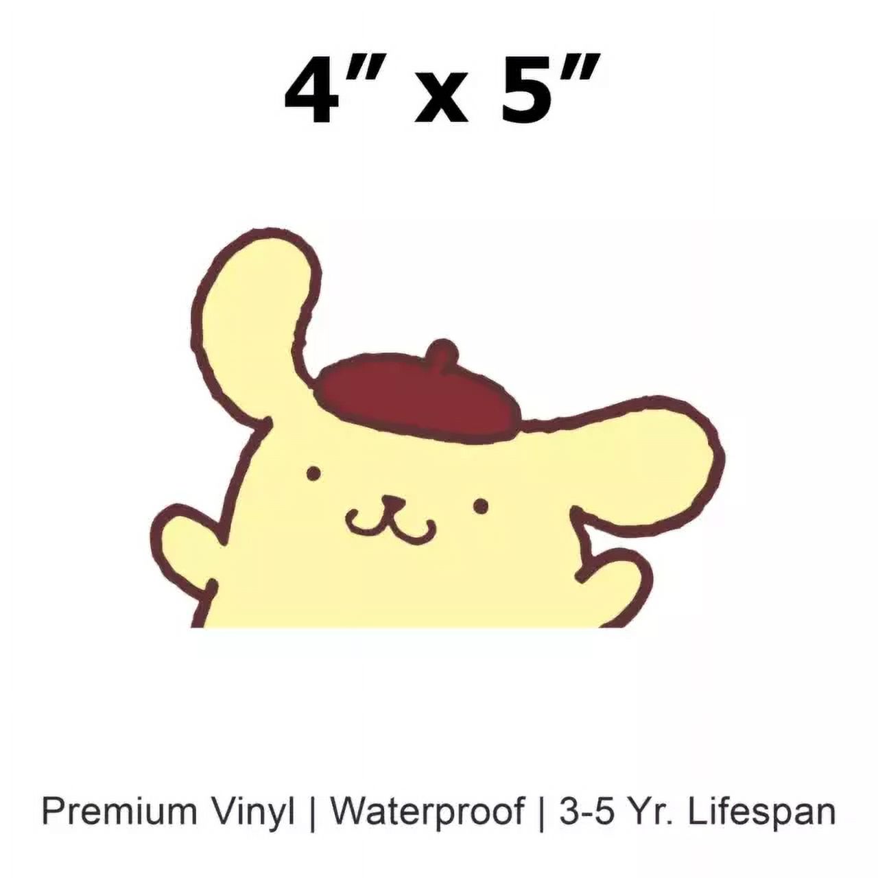 Pompom Purin Sanrio Sticker Cute Anime Decal Vinyl Sticker Waterproof ...