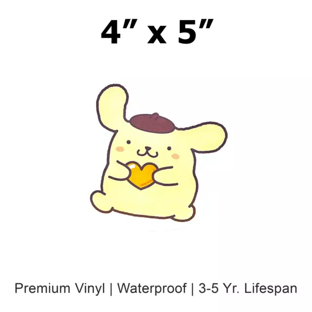 Pompom Purin Sanrio Sticker Cute Anime Decal Vinyl Sticker Waterproof ...