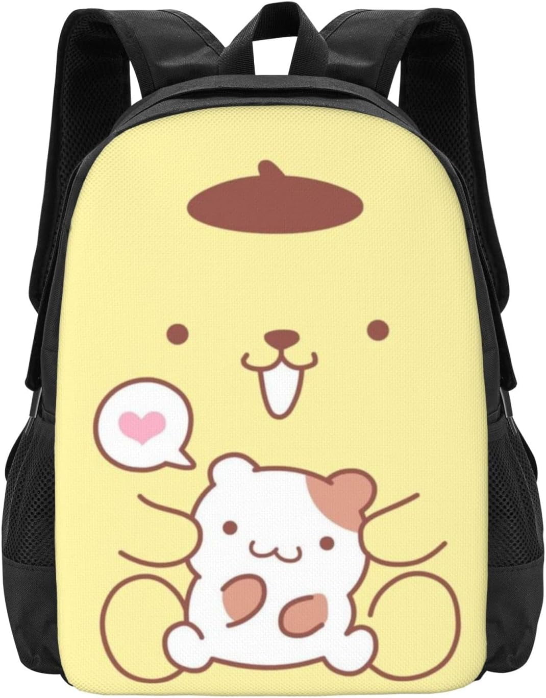 ‌Pompom Purin With Friend Backpacks Cartoon Yellow Puppy Laptop ...