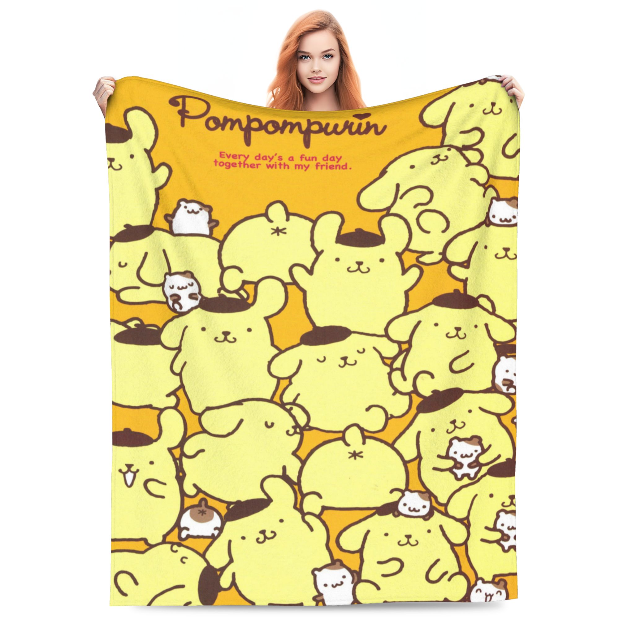Pompompurin 3D Printing Blanket, Lightweight Throw Blankets Flannel ...