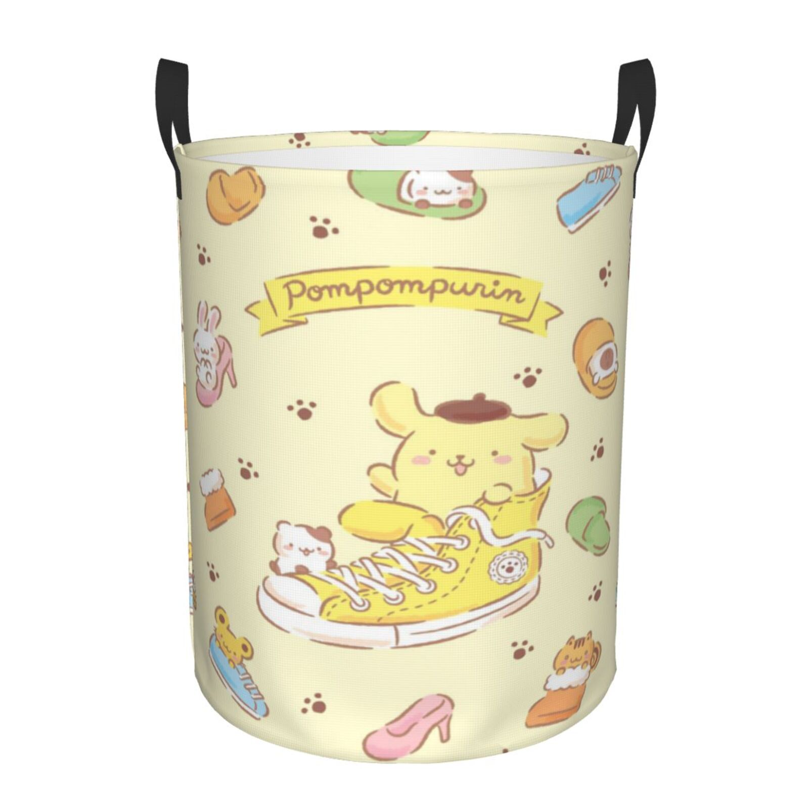 Pompompurin 3d Graphic Flame Laundry Basket Fire Flame Clothes Hamper ...