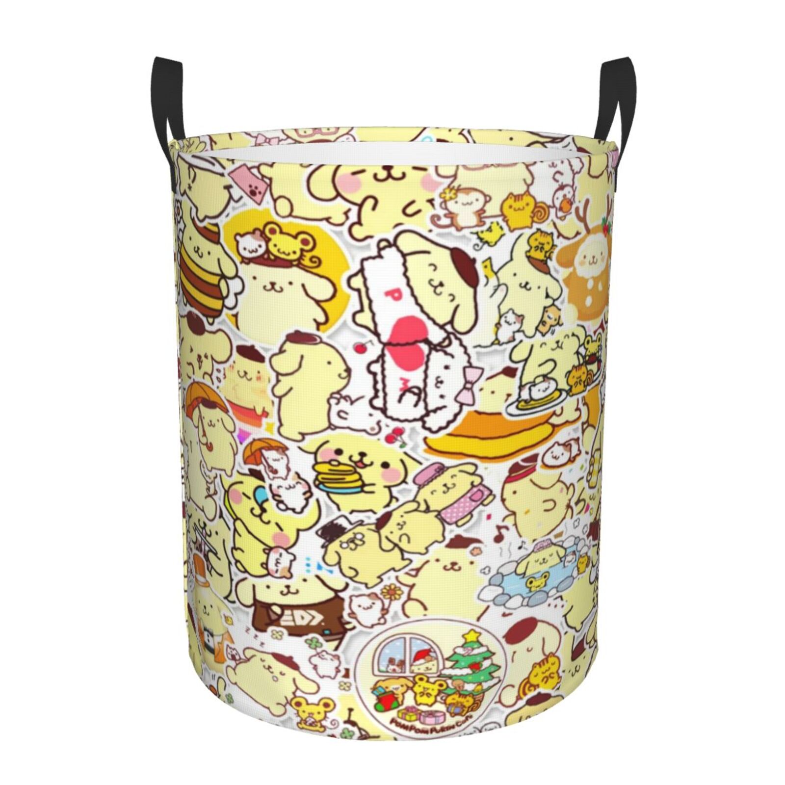 Pompompurin 3d Graphic Flame Laundry Basket Fire Flame Clothes Hamper ...