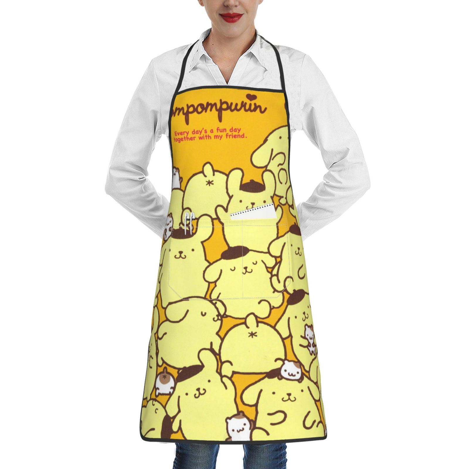 Pompompurin Apron With 2 Pockets For Cooking Baking Painting For Men ...
