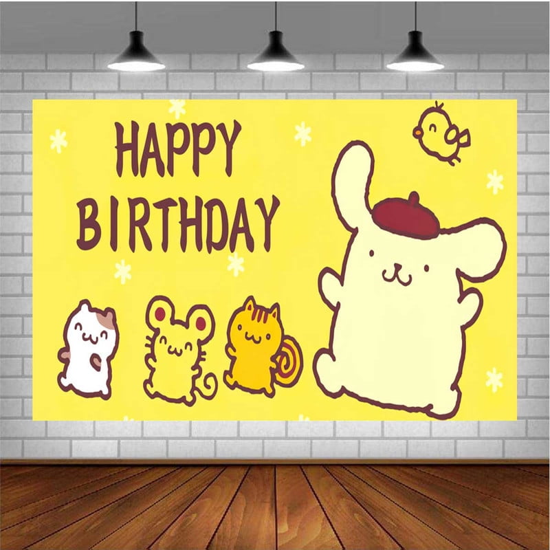 Pompompurin Banner Poster Wall Decor Birthday Backdrop Background Party ...