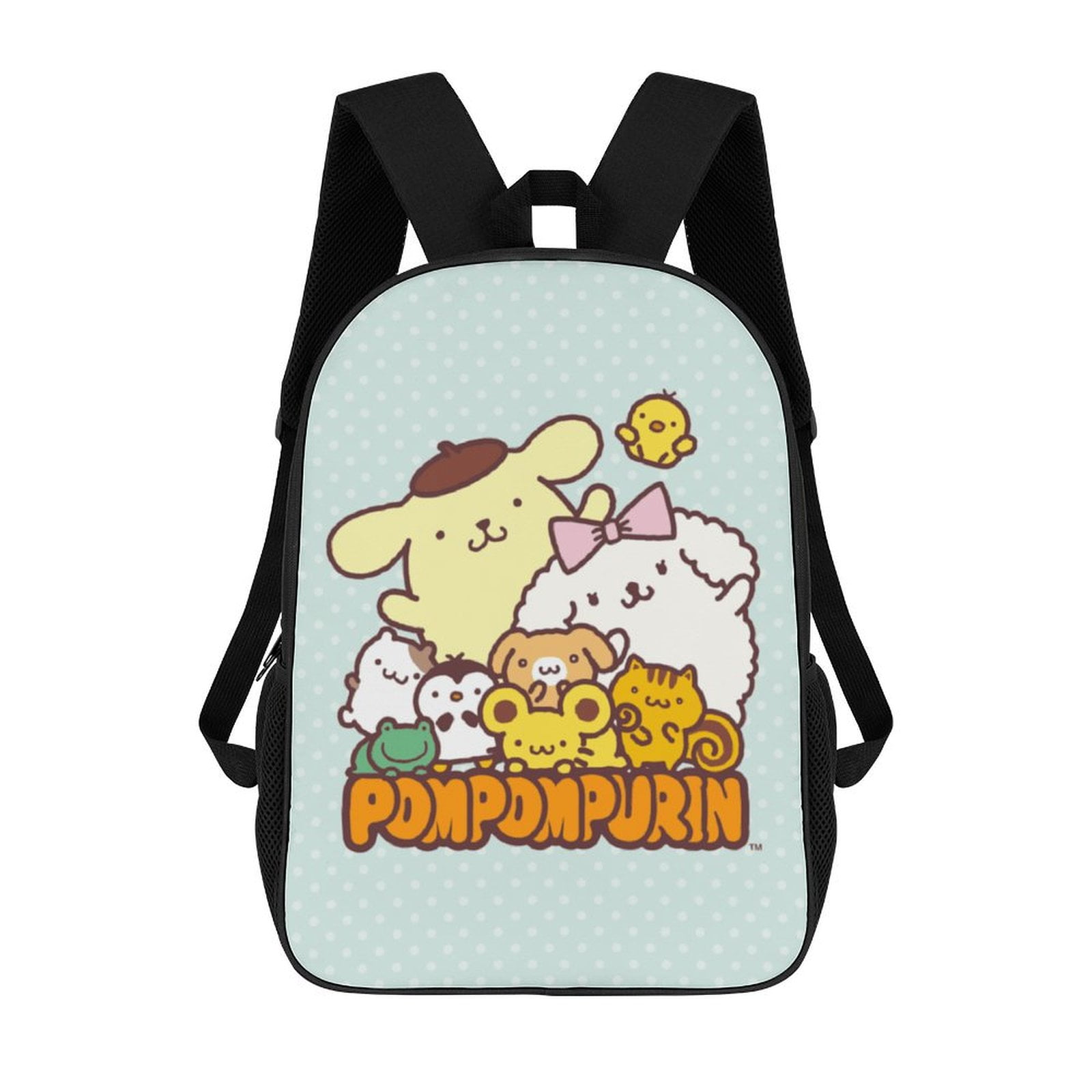 Pompompurin Backpack 17 Inch Bookbag Casual Daypack Travel Backpacks ...