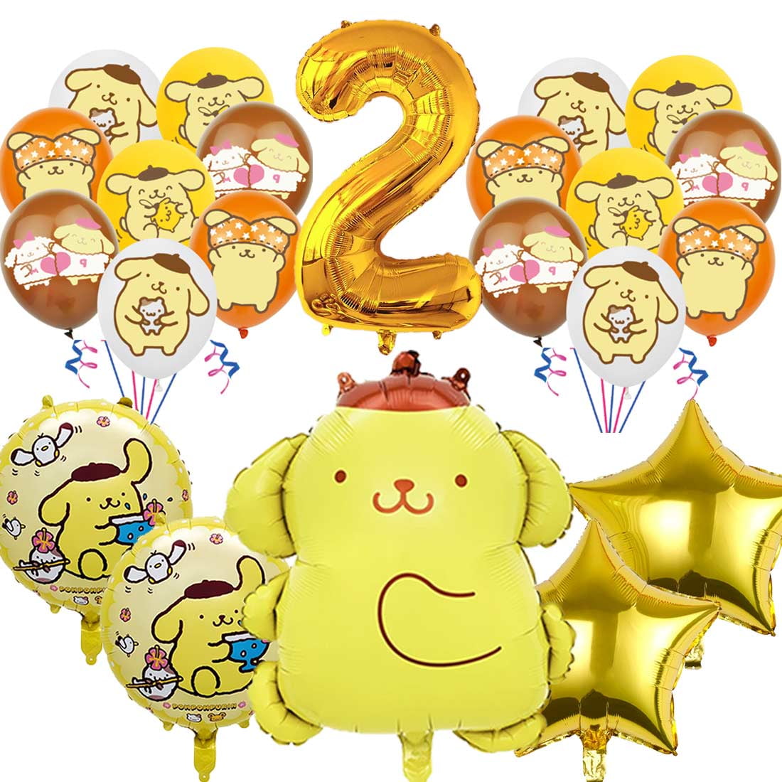 Pompompurin Balloons Party Supplies 2nd Big Number Decorations Decor ...