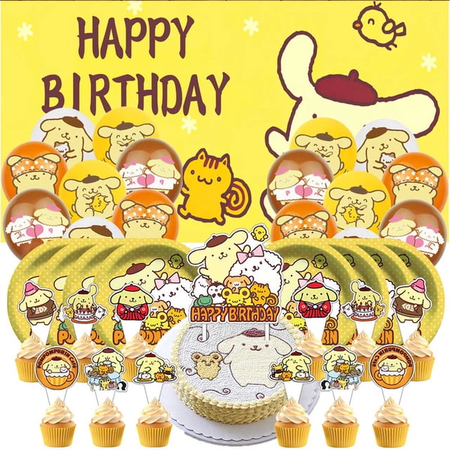 Pompompurin Balloons Tableware Party Supplies Decor Birthday Cake ...