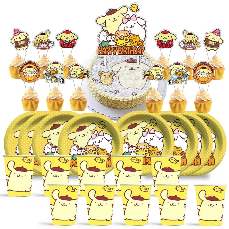 Pompompurin Birthday Cups Party Supplies Plates Decorations Cake Topper ...