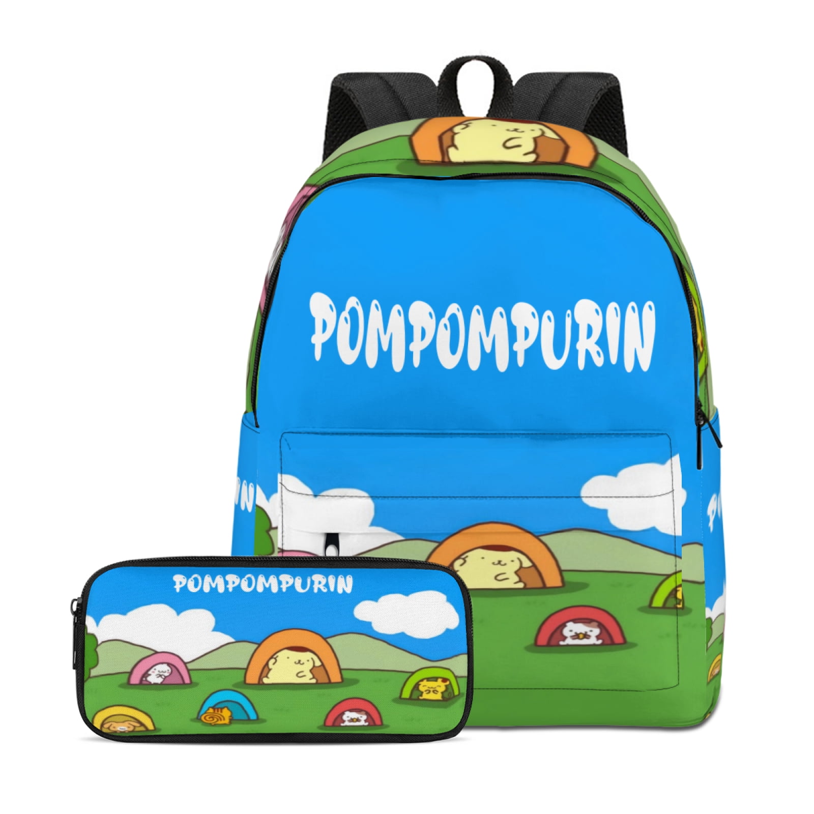 Pompompurin Camping Backpack And Pencil Case Two Piece Sets Schoolbag ...