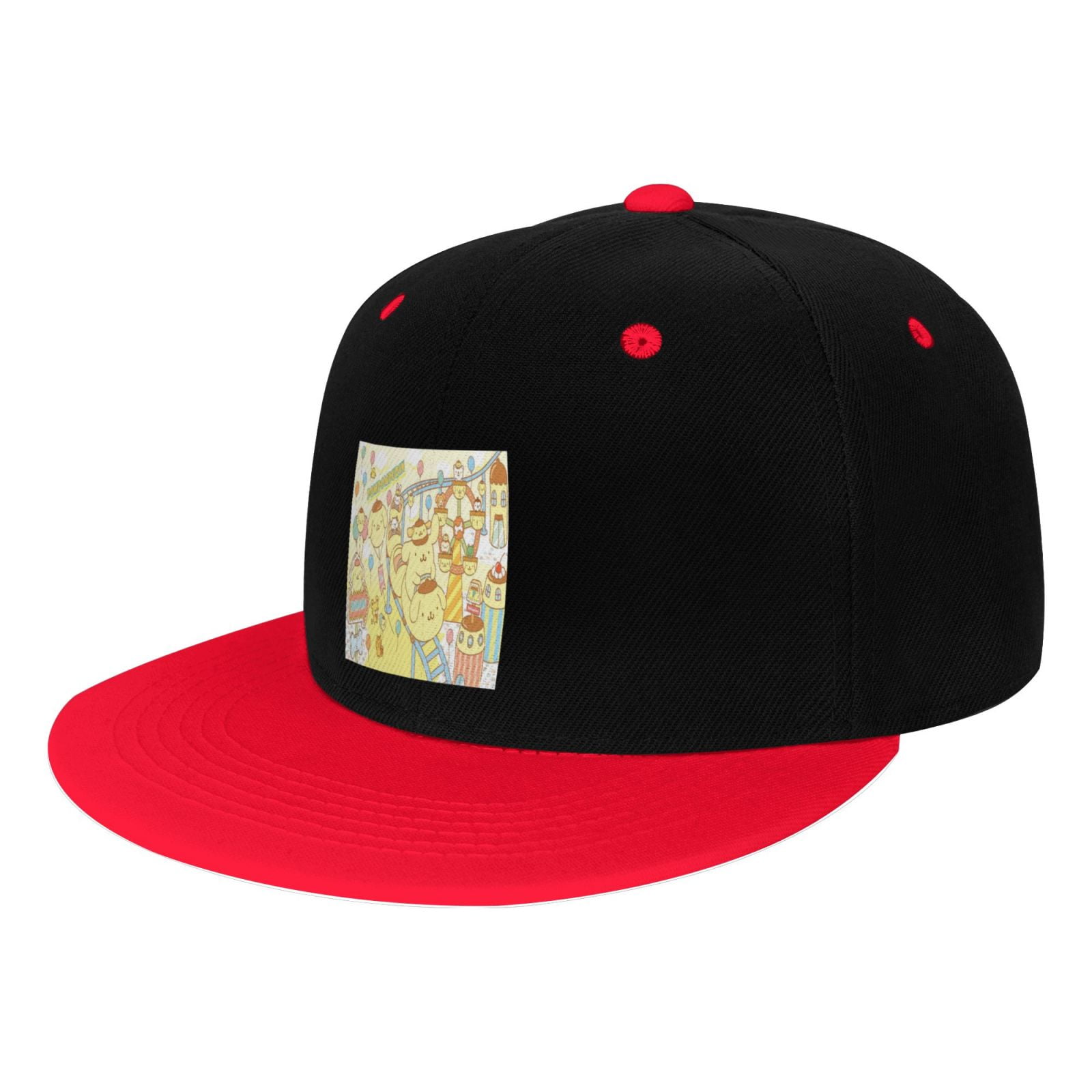 Pompompurin Classic Snapback Hat Hip Hop Caps Style Flat Bill Blank ...