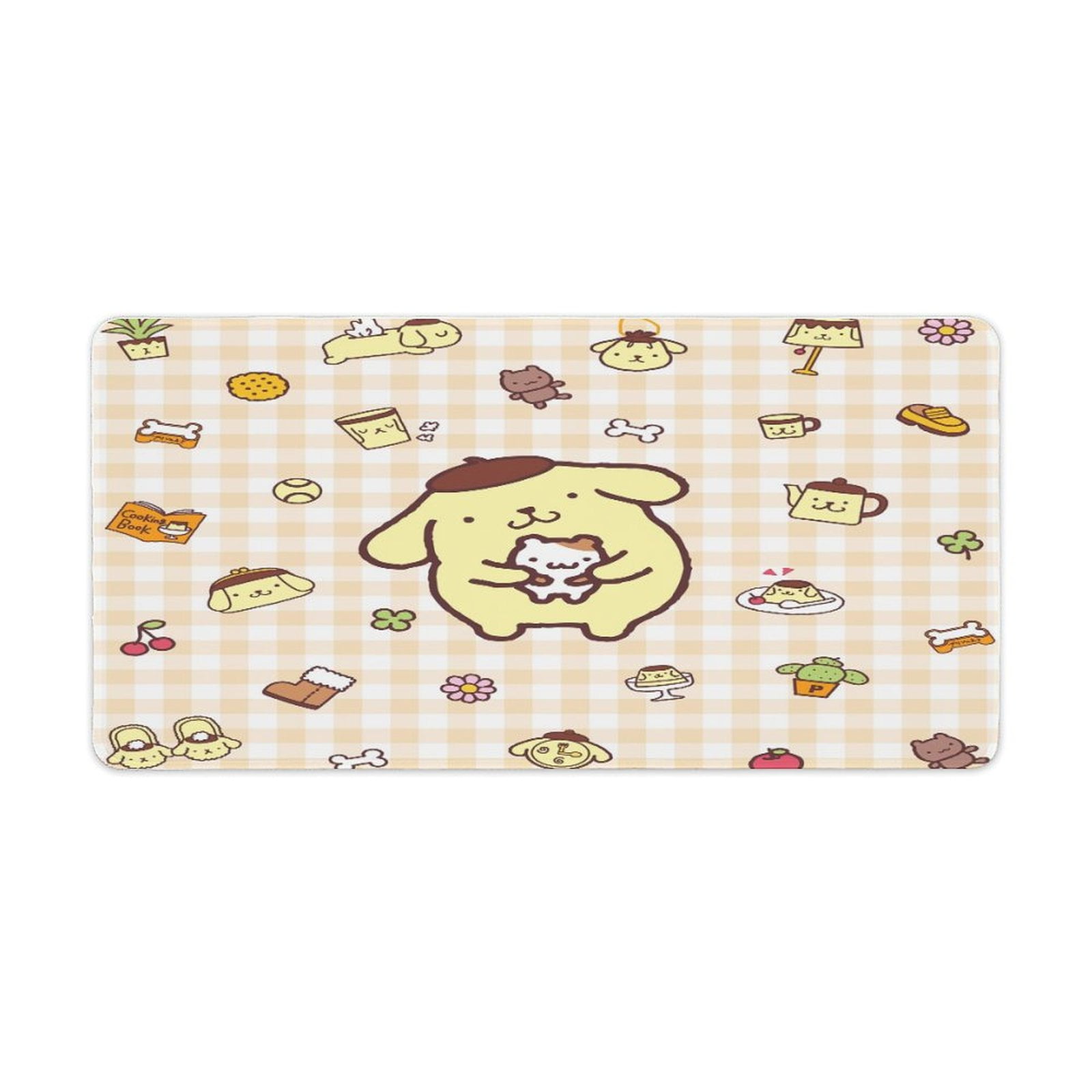 Pompompurin Computer Mouse Mat with Anti-Slip Rubber Base Anti-Fray ...