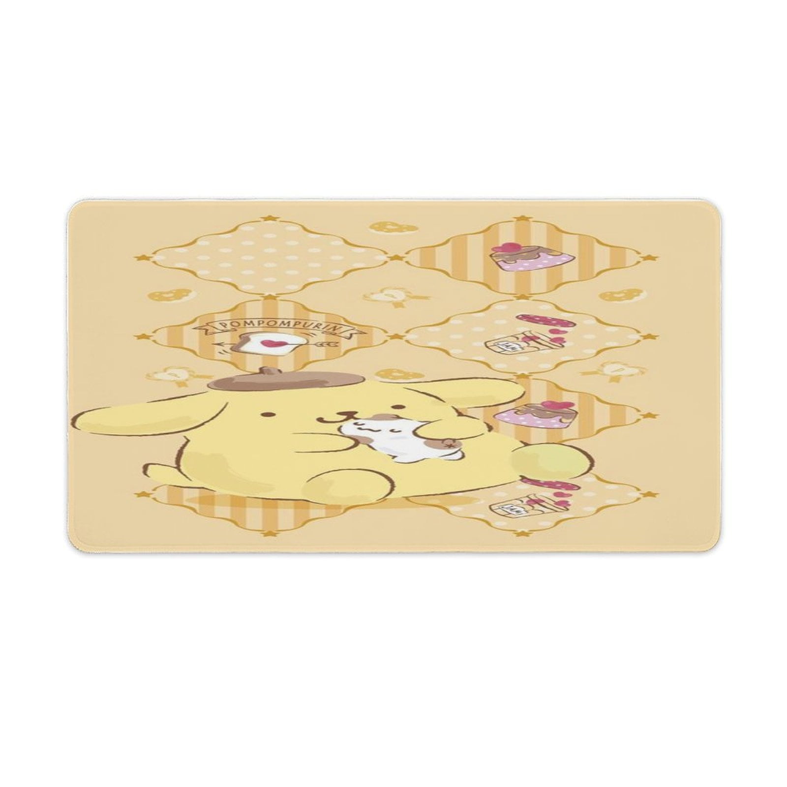 Pompompurin Computer Mouse Mat with Anti-Slip Rubber Base Anti-Fray ...