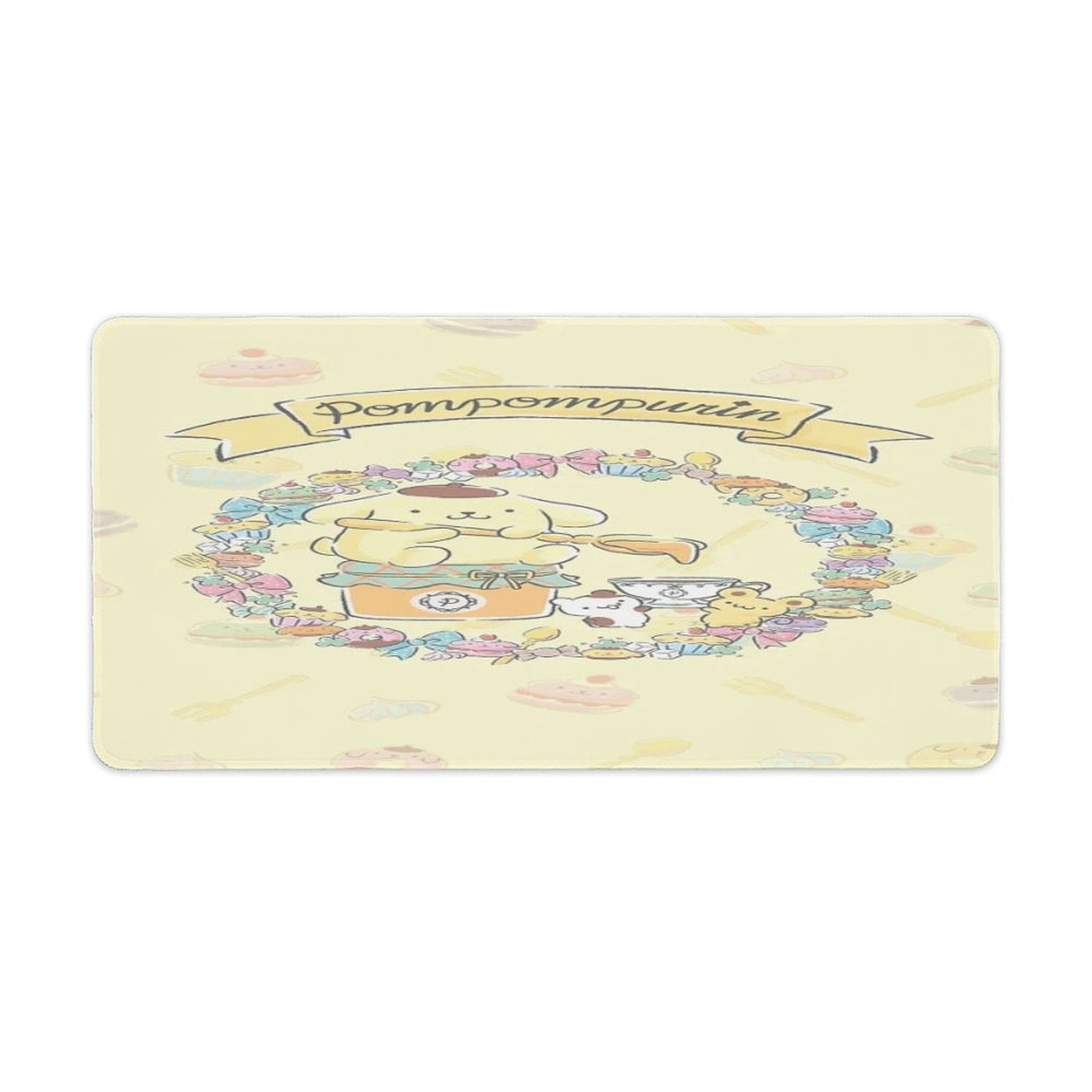 Pompompurin Computer Mouse Mat with Anti-Slip Rubber Base Anti-Fray ...
