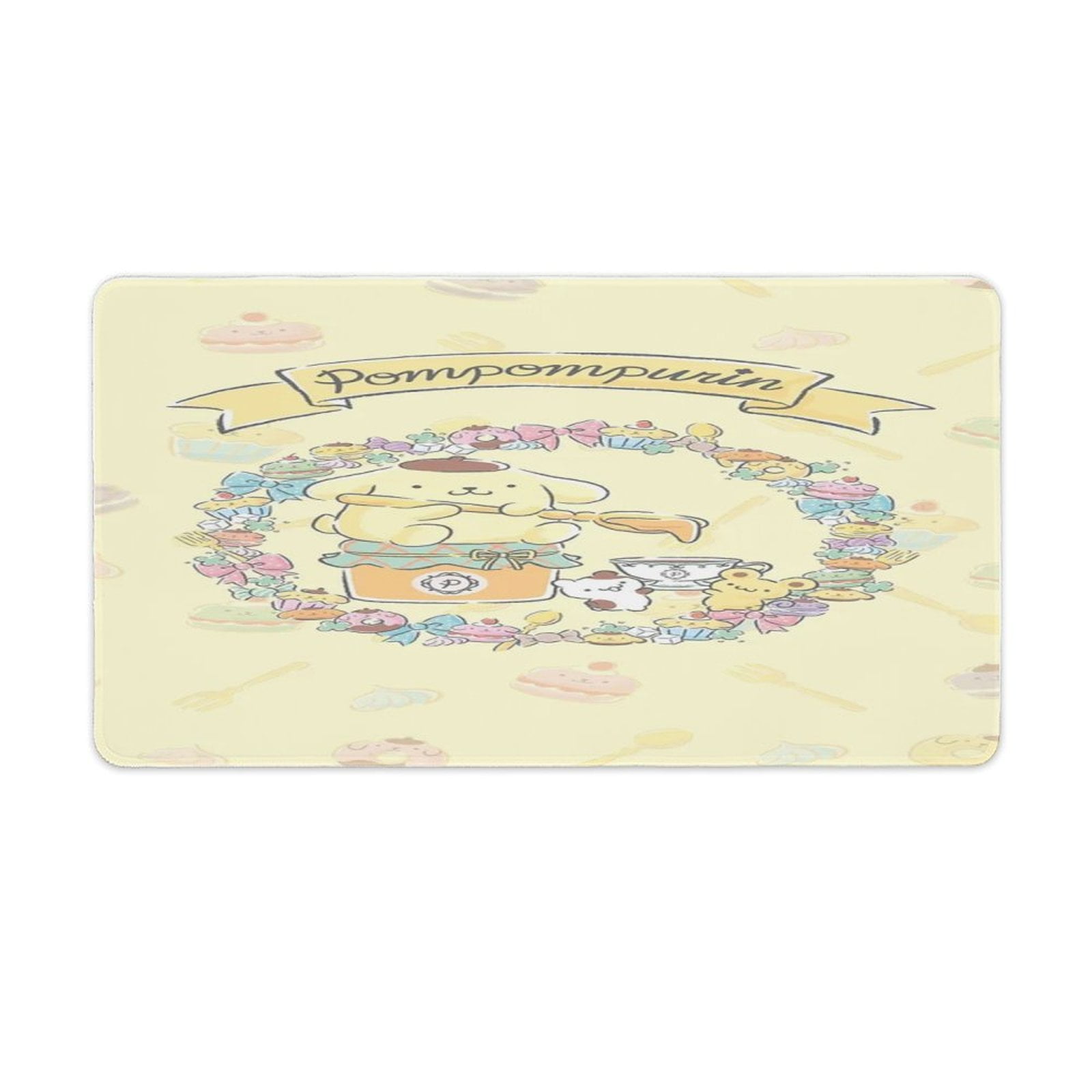 Pompompurin Computer Mouse Mat with Anti-Slip Rubber Base Anti-Fray ...