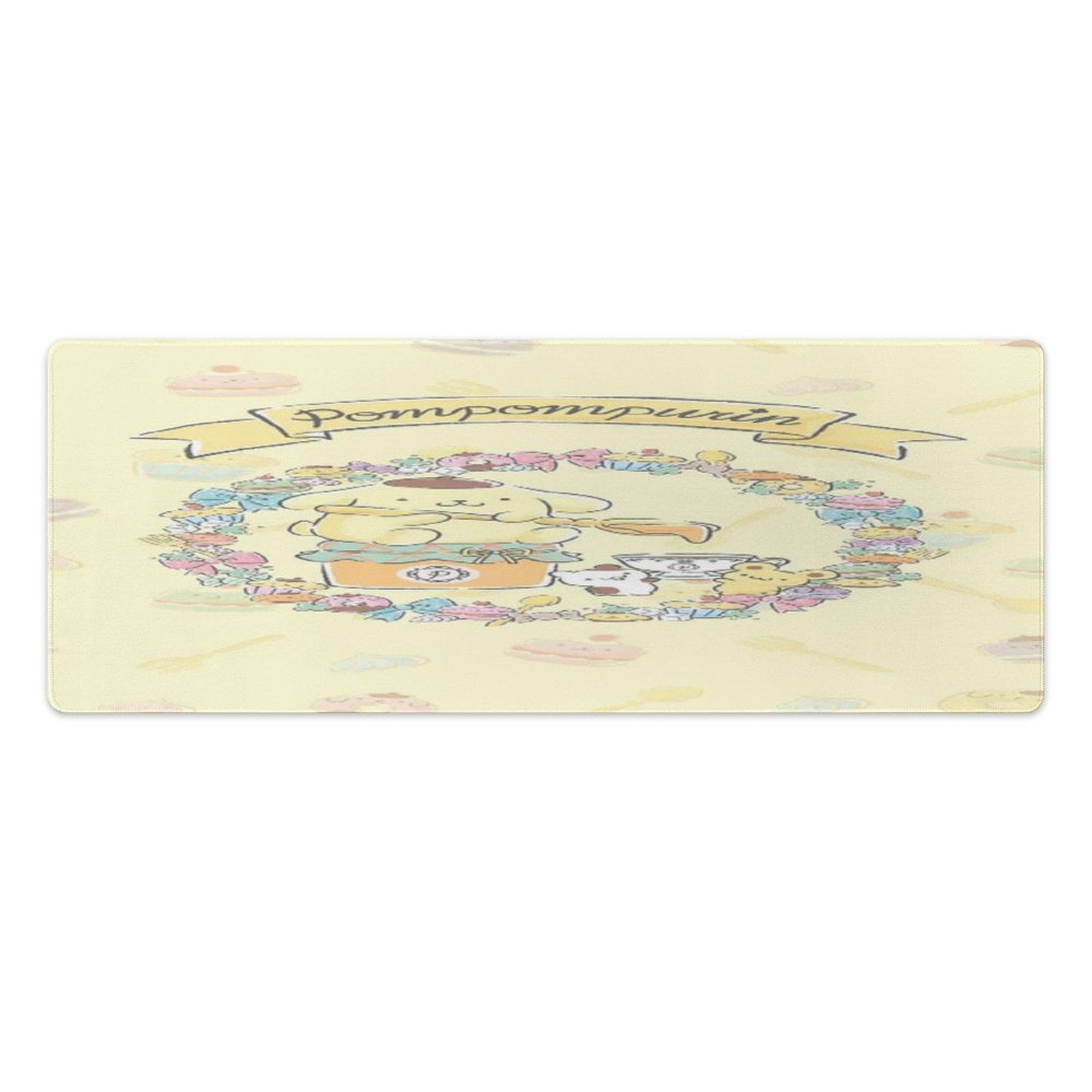 Pompompurin Computer Mouse Mat with Anti-Slip Rubber Base Anti-Fray ...