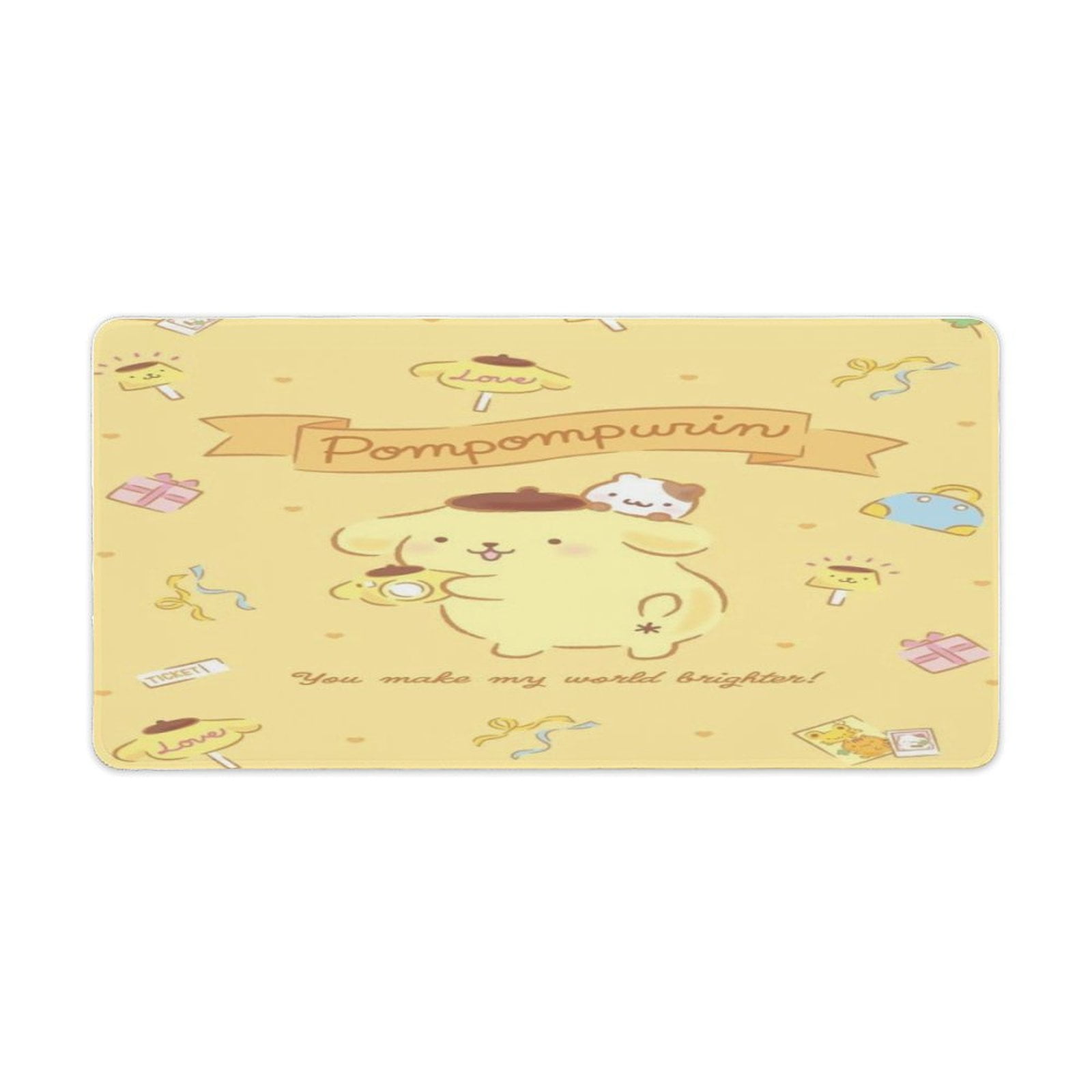 Pompompurin Computer Mouse Mat with Anti-Slip Rubber Base Anti-Fray ...
