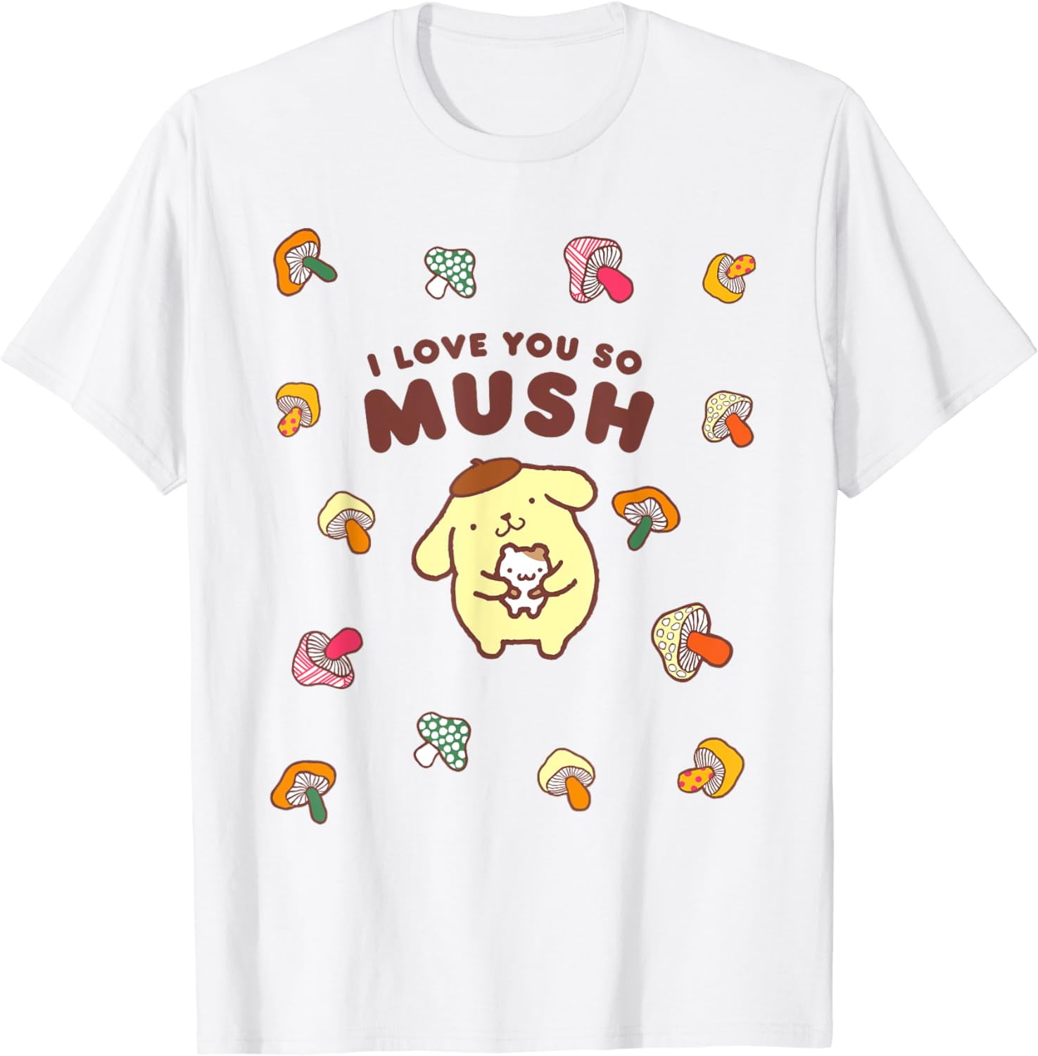 Pompompurin I Love You So Mush Fall Mushroom T-Shirt - Walmart.com