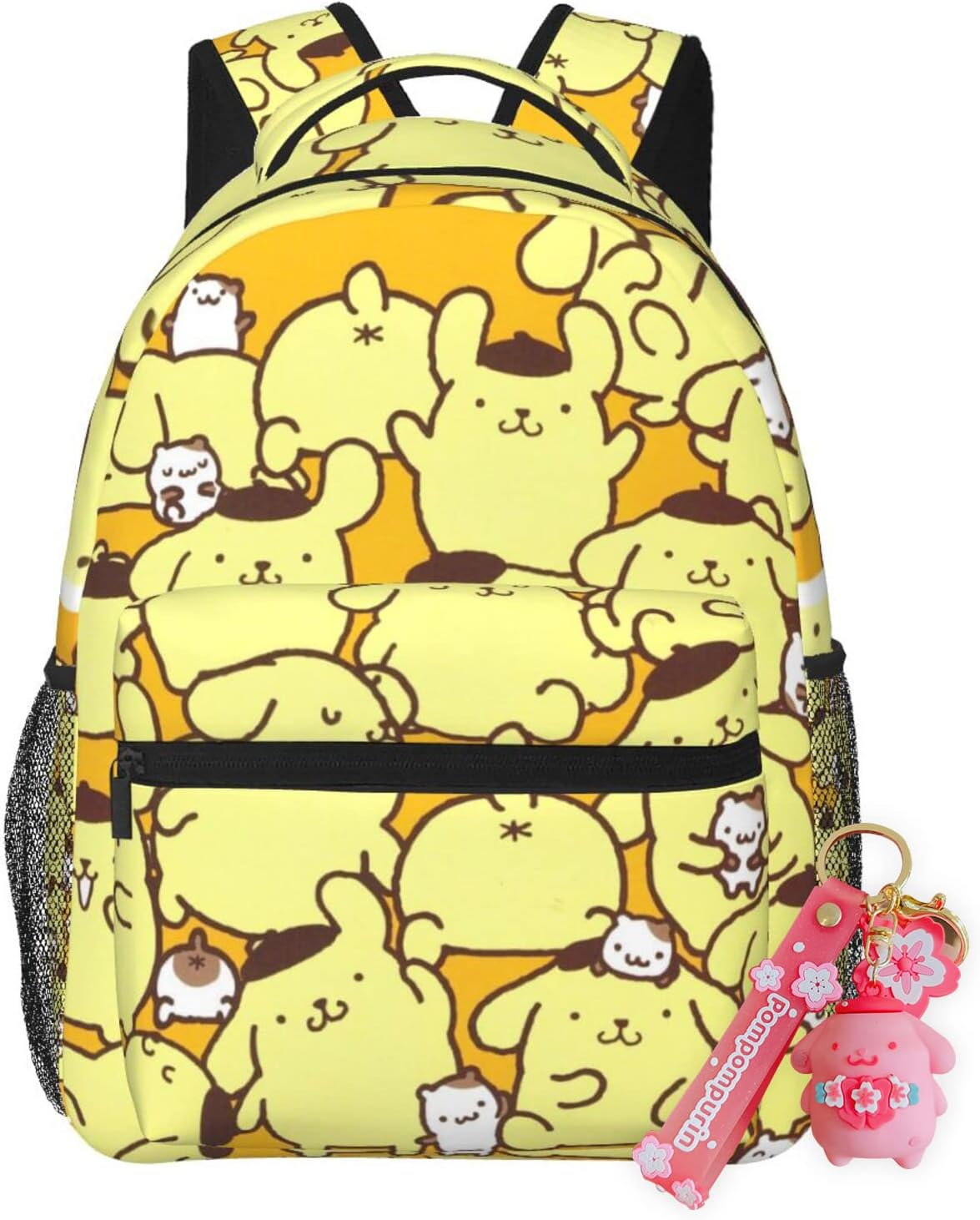 Pompompurin Kawaii Backpack Collage Cartoon Yellow Laptop Backpack For ...