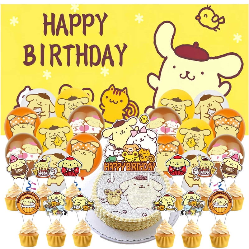 Pompompurin Party Supplies Latex Balloons Decor Banner Backdrop Kit ...