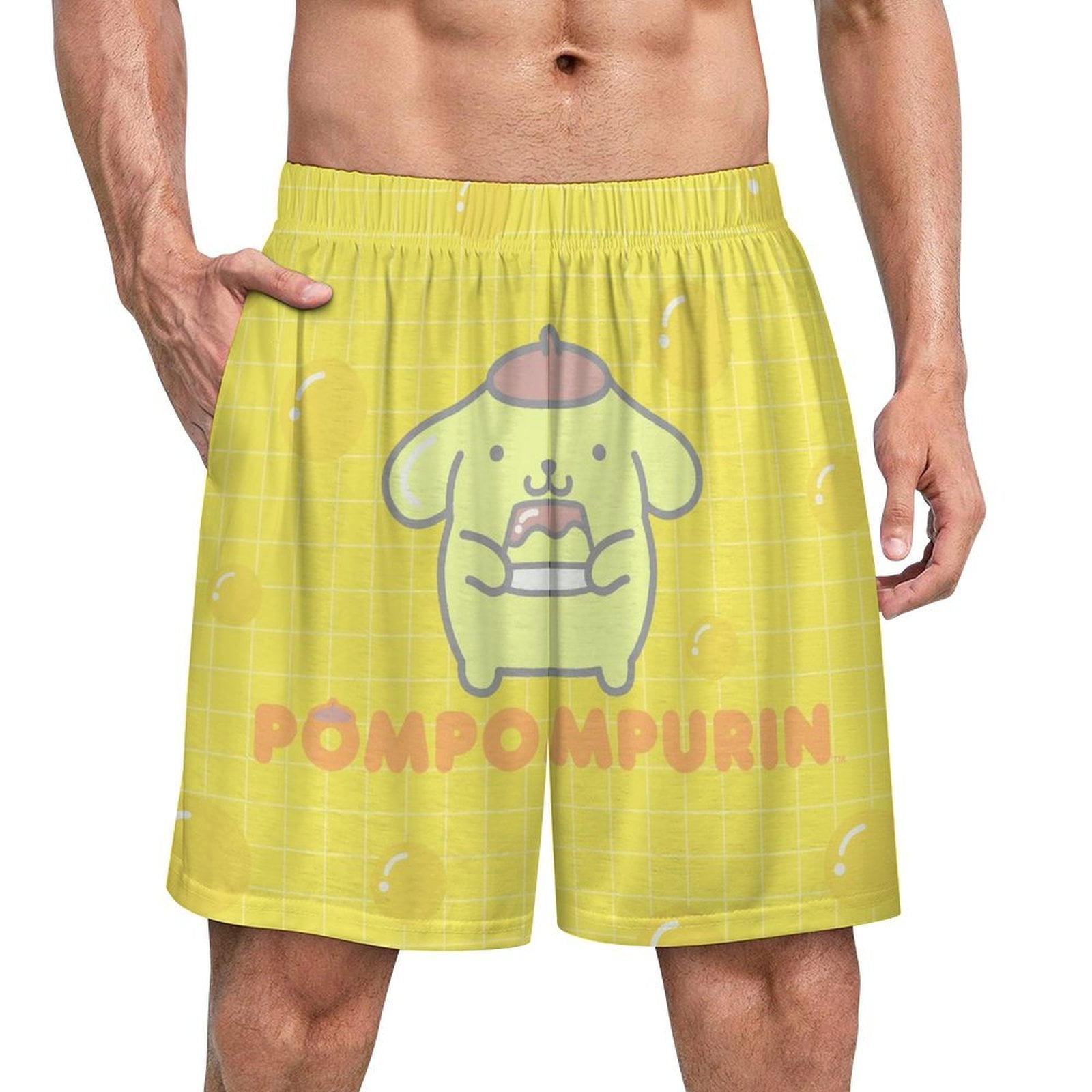 Pompompurin Men's Sleepwear Shorts Pajama Bottom Lounge Sleep Pajama ...