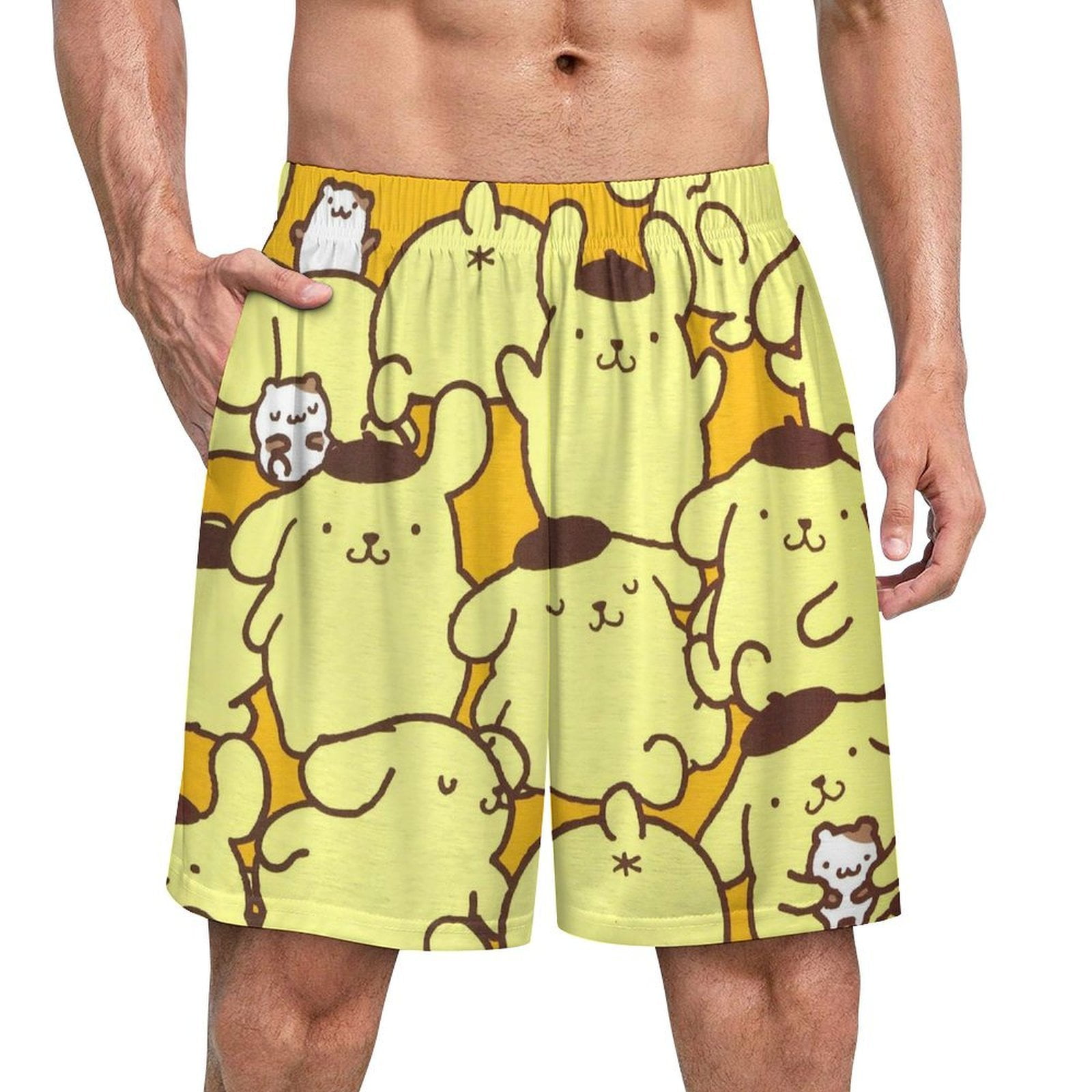 Pompompurin Men's Sleepwear Shorts Pajama Bottom Lounge Sleep Pajama ...