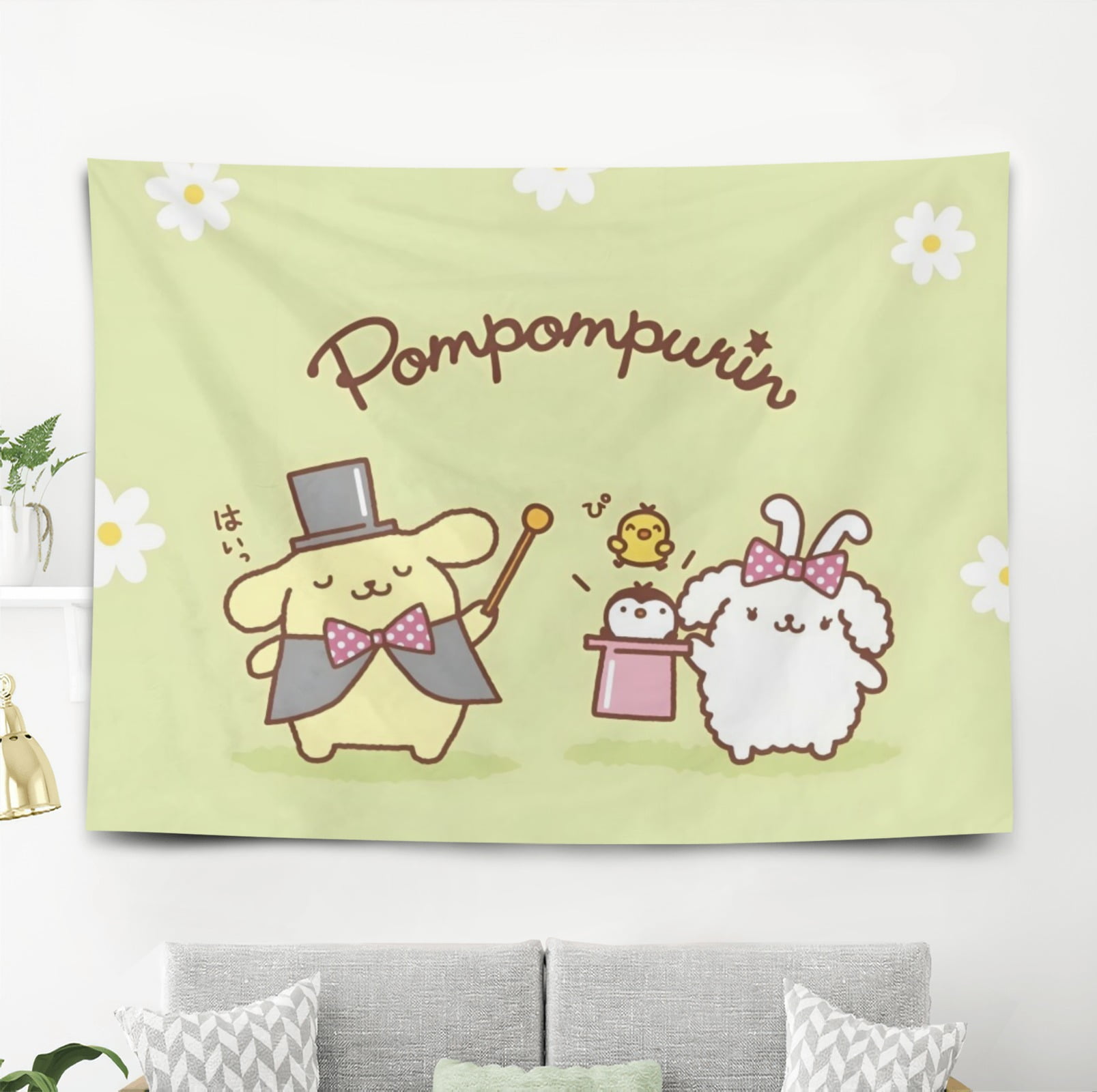 Pompompurin Pattern Wall Hanging 50*60 Inches High-Quality Peach Skin ...