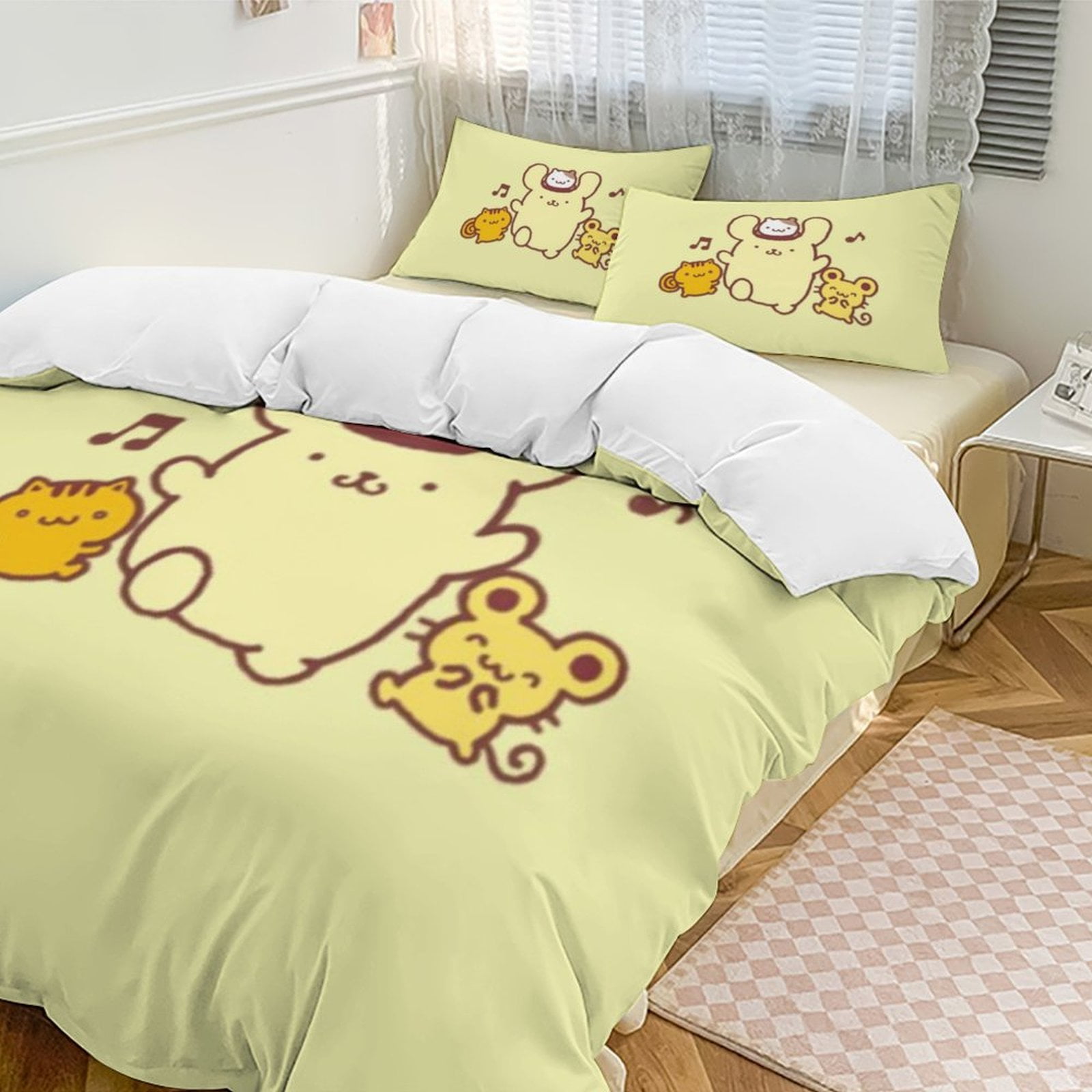 Pompompurin Soft 3-Piece Bedding Set (1 Duvet Cover + 2 Pillow Shams ...