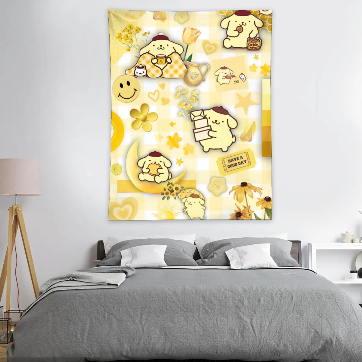 Pompompurin Tapestry Gift Wall Hanging Backdrop for Room Bedroom Girls ...