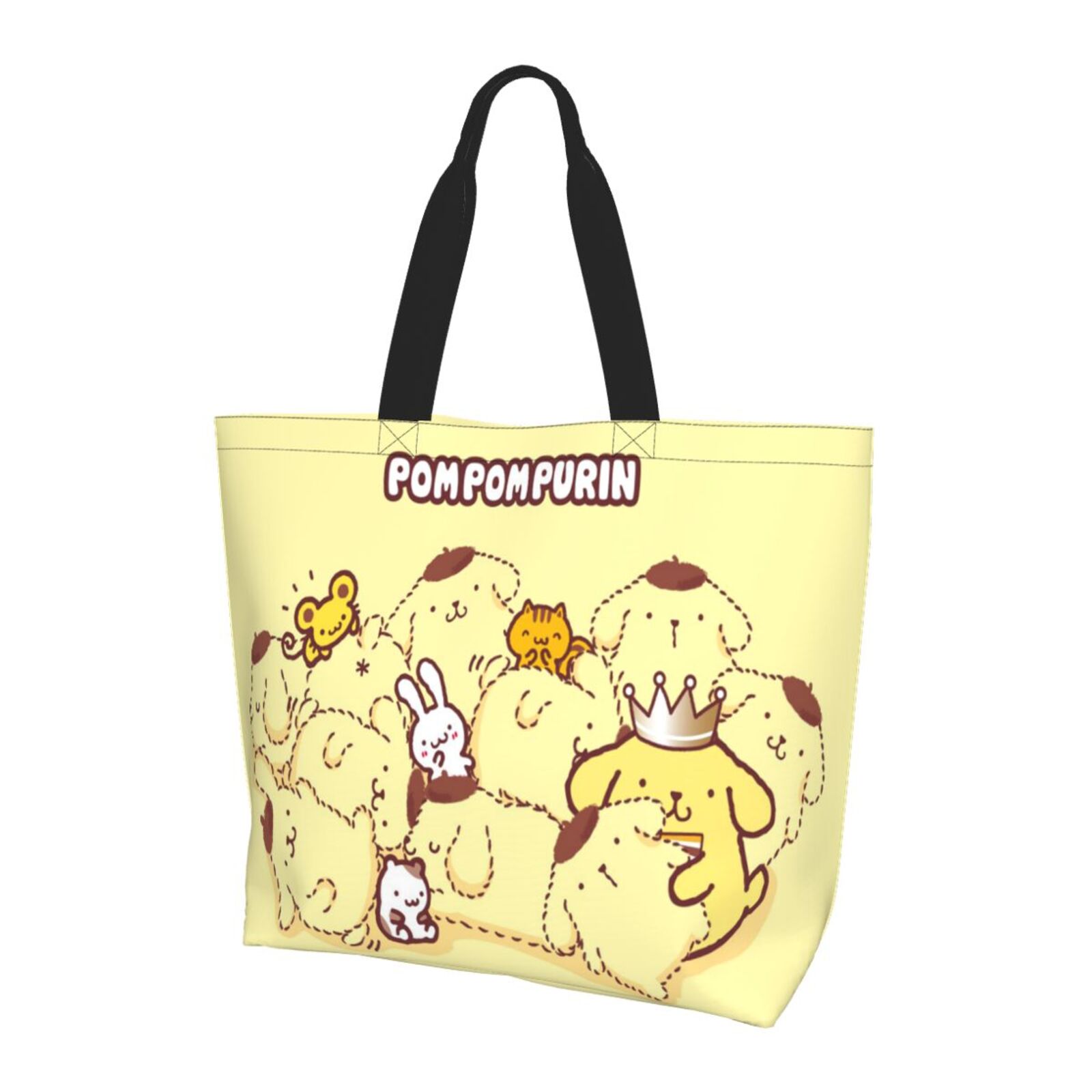 Pompompurin Tote Bag For Women Cute Beach Bag Portable Handbag Ladies Sling Bag Reusable Grocery ...