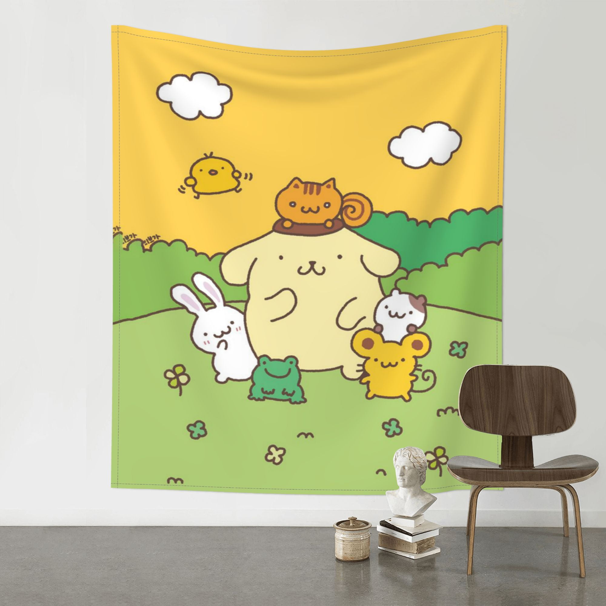 Pompompurin Wall Tapestry Anime Poster For Bedroom Aesthetics Funny ...