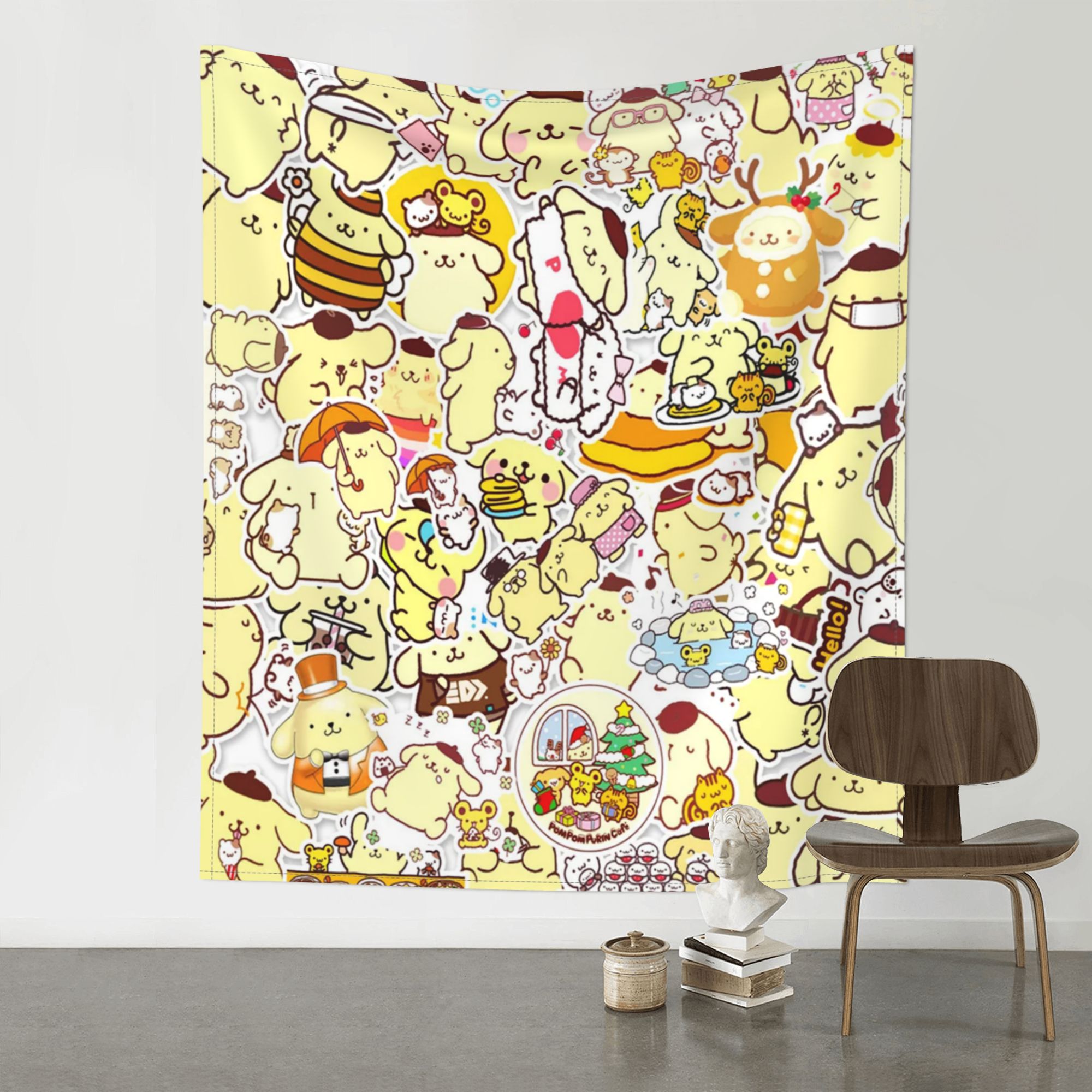 Pompompurin Wall Tapestry Anime Poster For Bedroom Aesthetics Funny ...