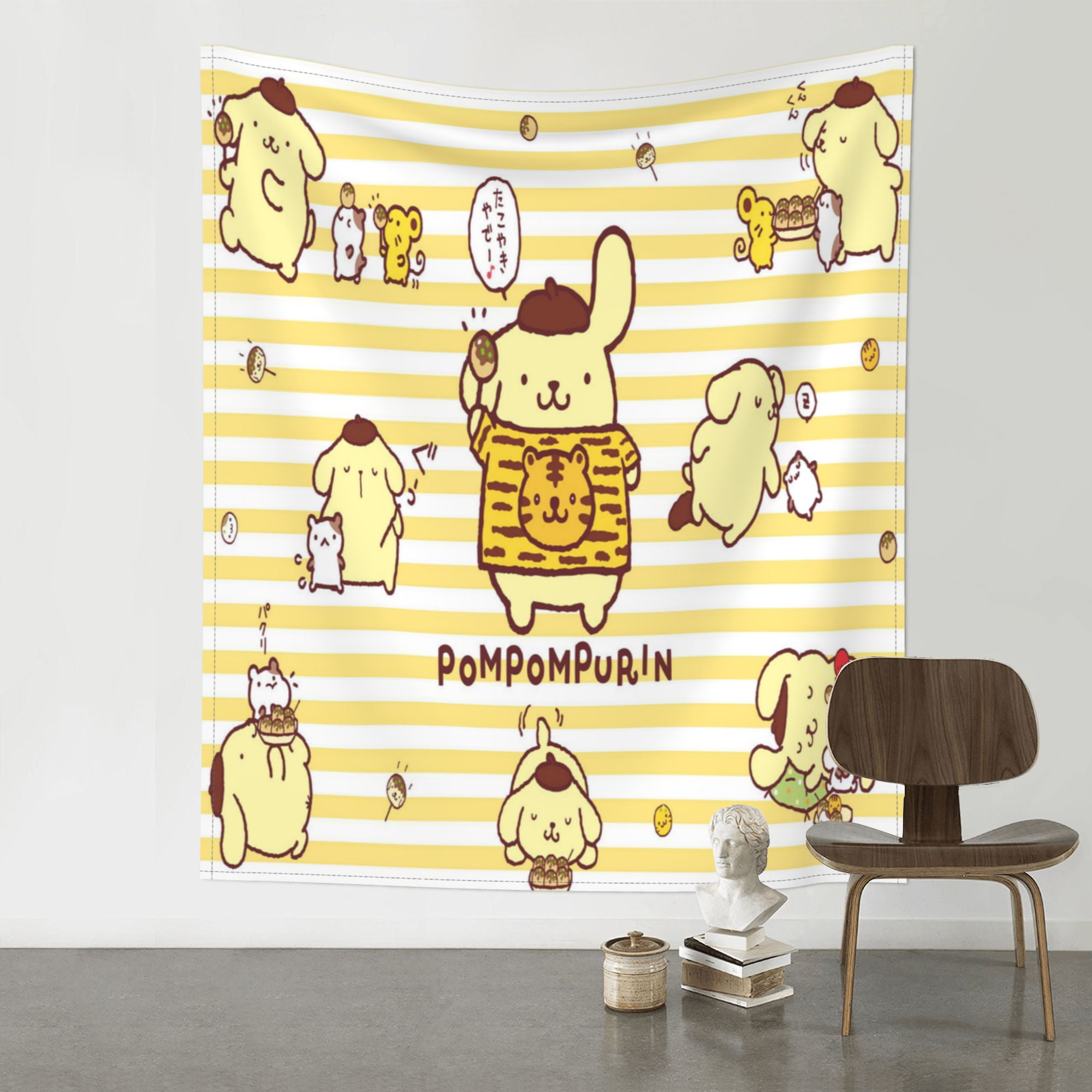Pompompurin Wall Tapestry Anime Poster For Bedroom Aesthetics Funny ...