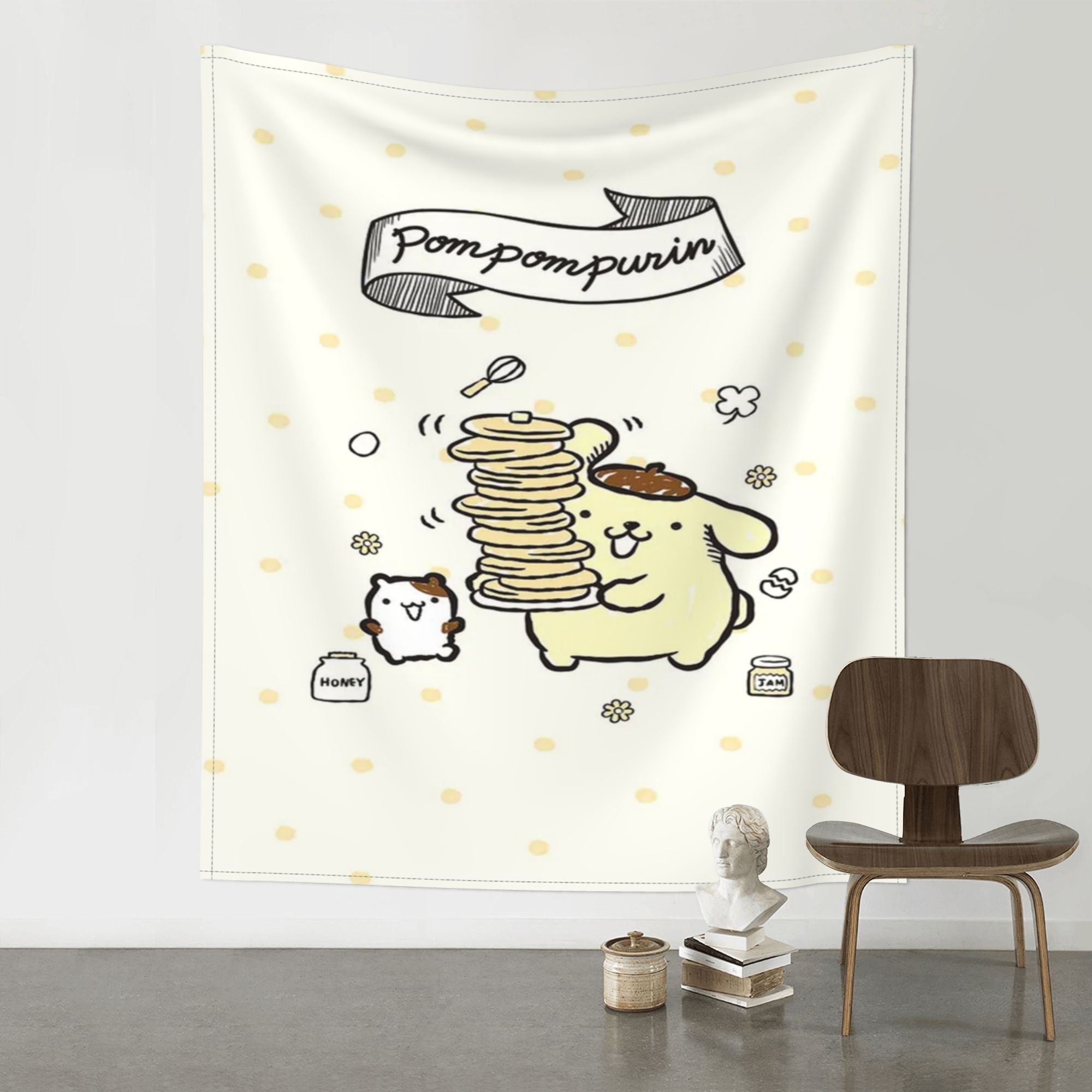 Pompompurin Wall Tapestry Anime Poster For Bedroom Aesthetics Funny ...