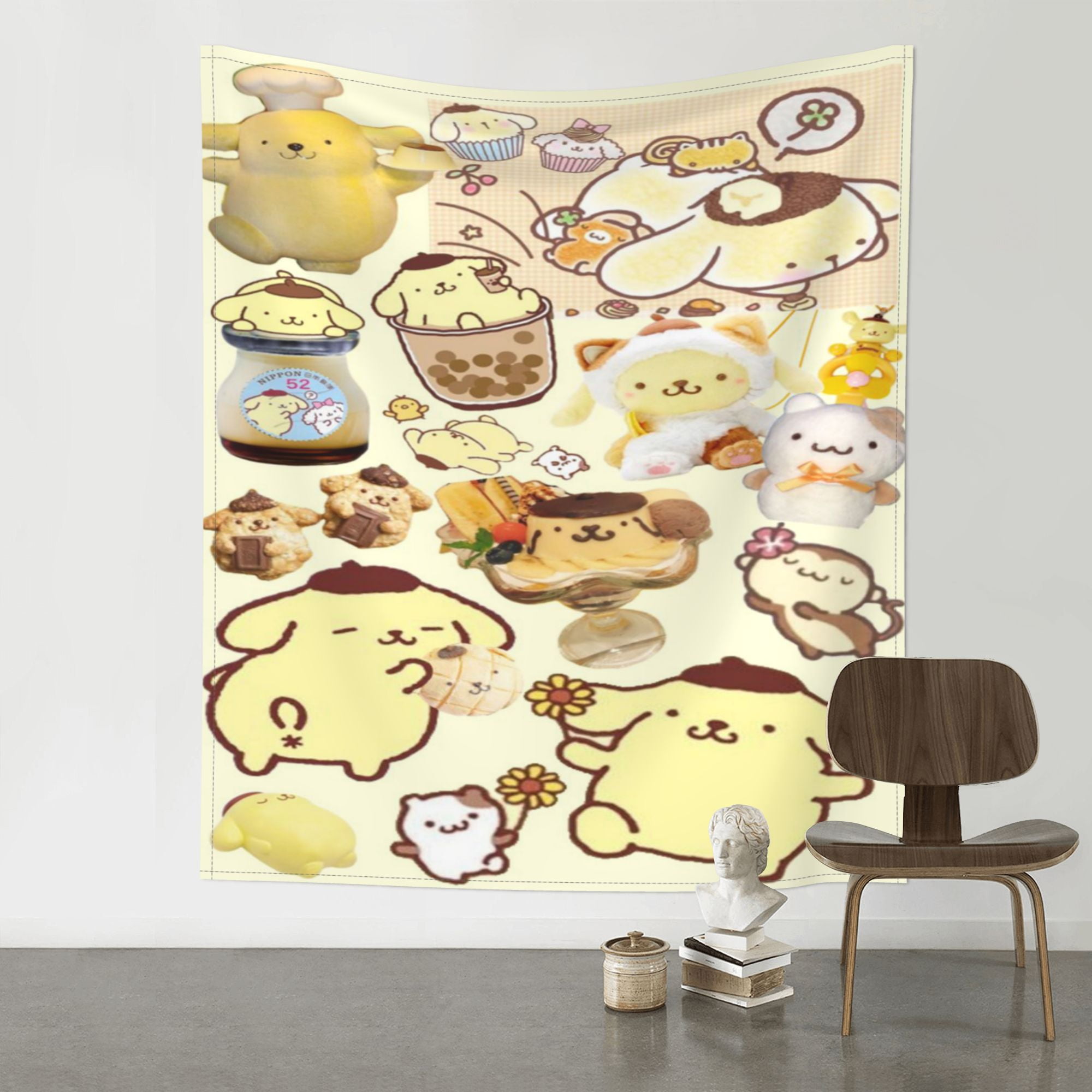 Pompompurin Wall Tapestry Anime Poster For Bedroom Aesthetics Funny ...