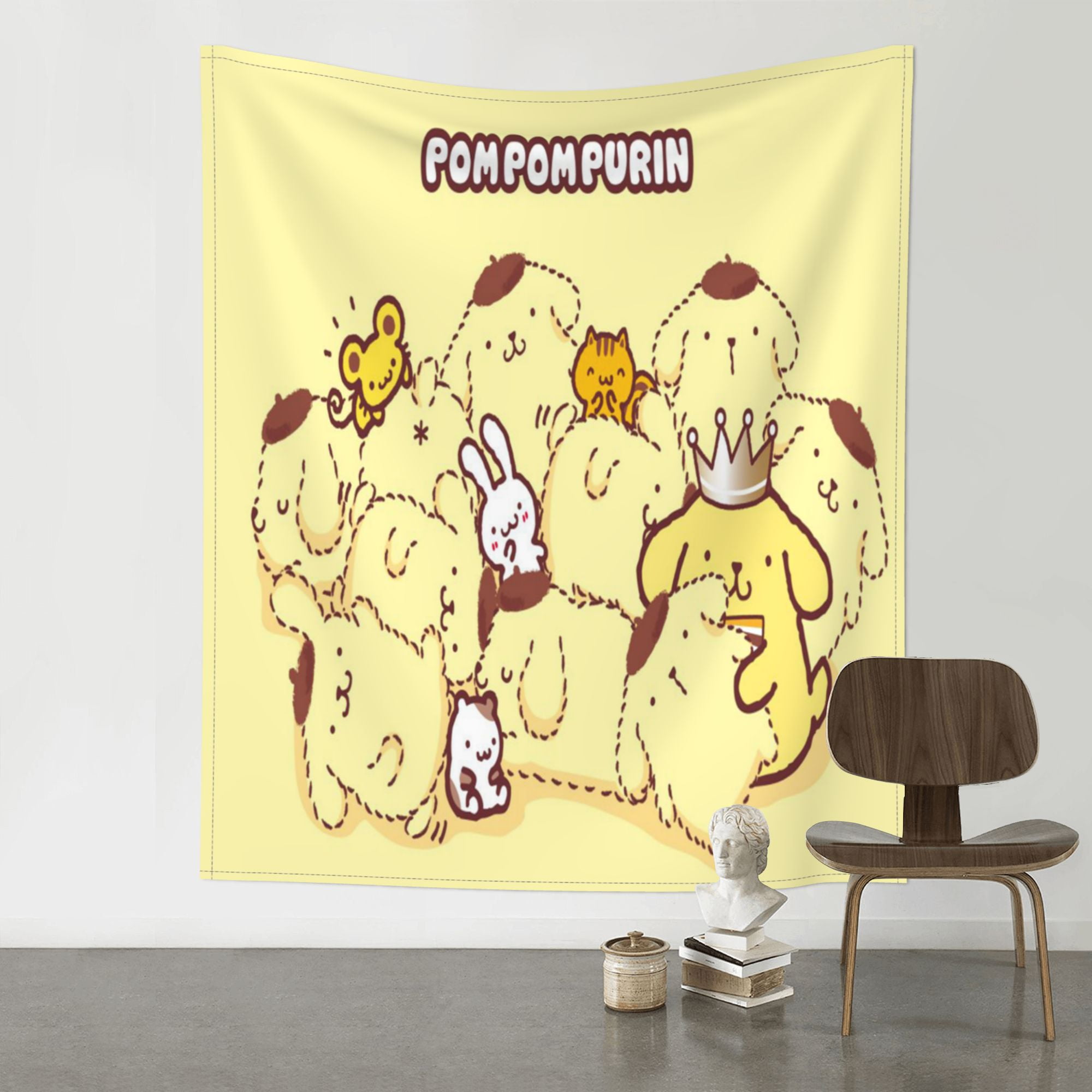 Pompompurin Wall Tapestry Anime Poster For Bedroom Aesthetics Funny ...
