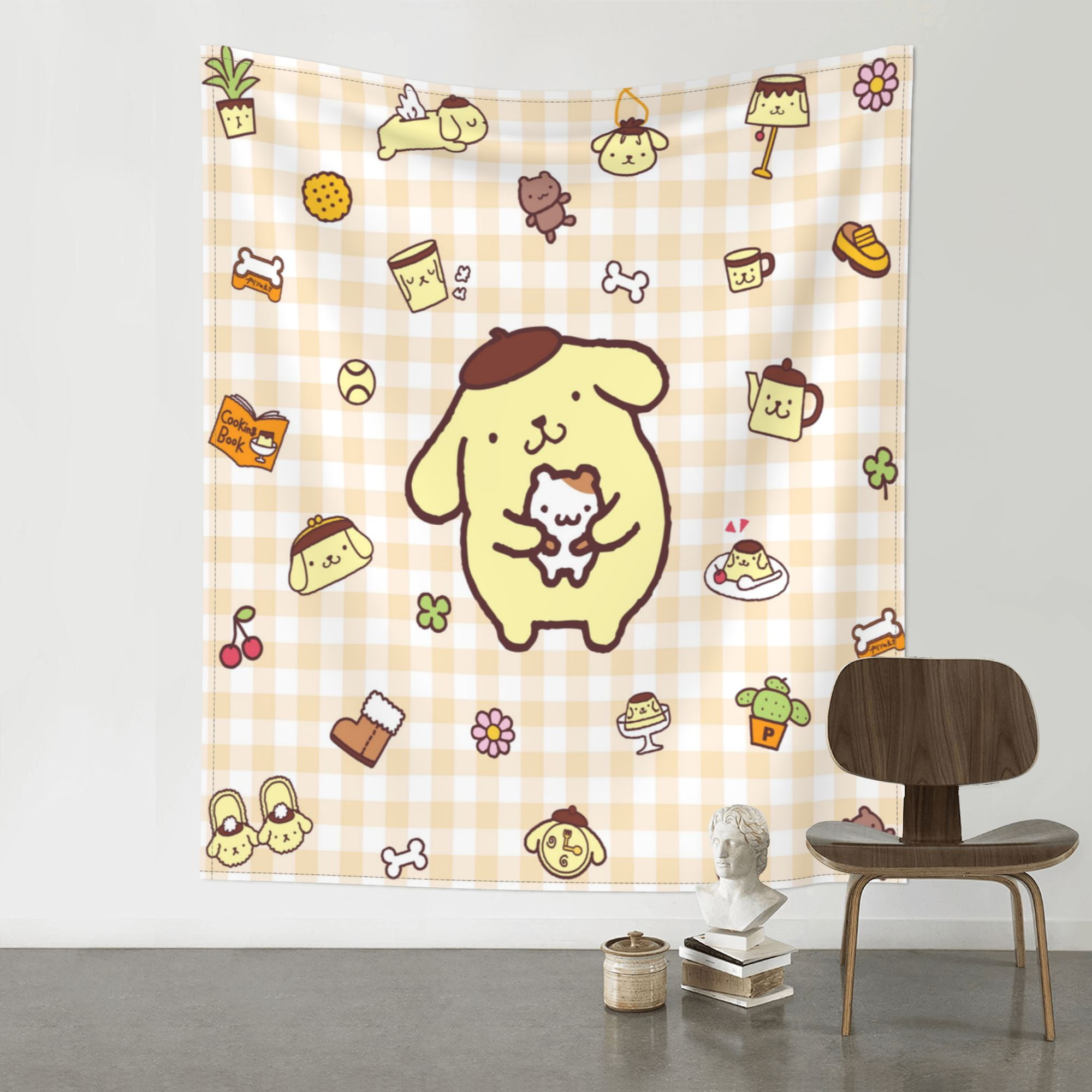 Pompompurin Wall Tapestry Anime Poster For Bedroom Aesthetics Funny ...