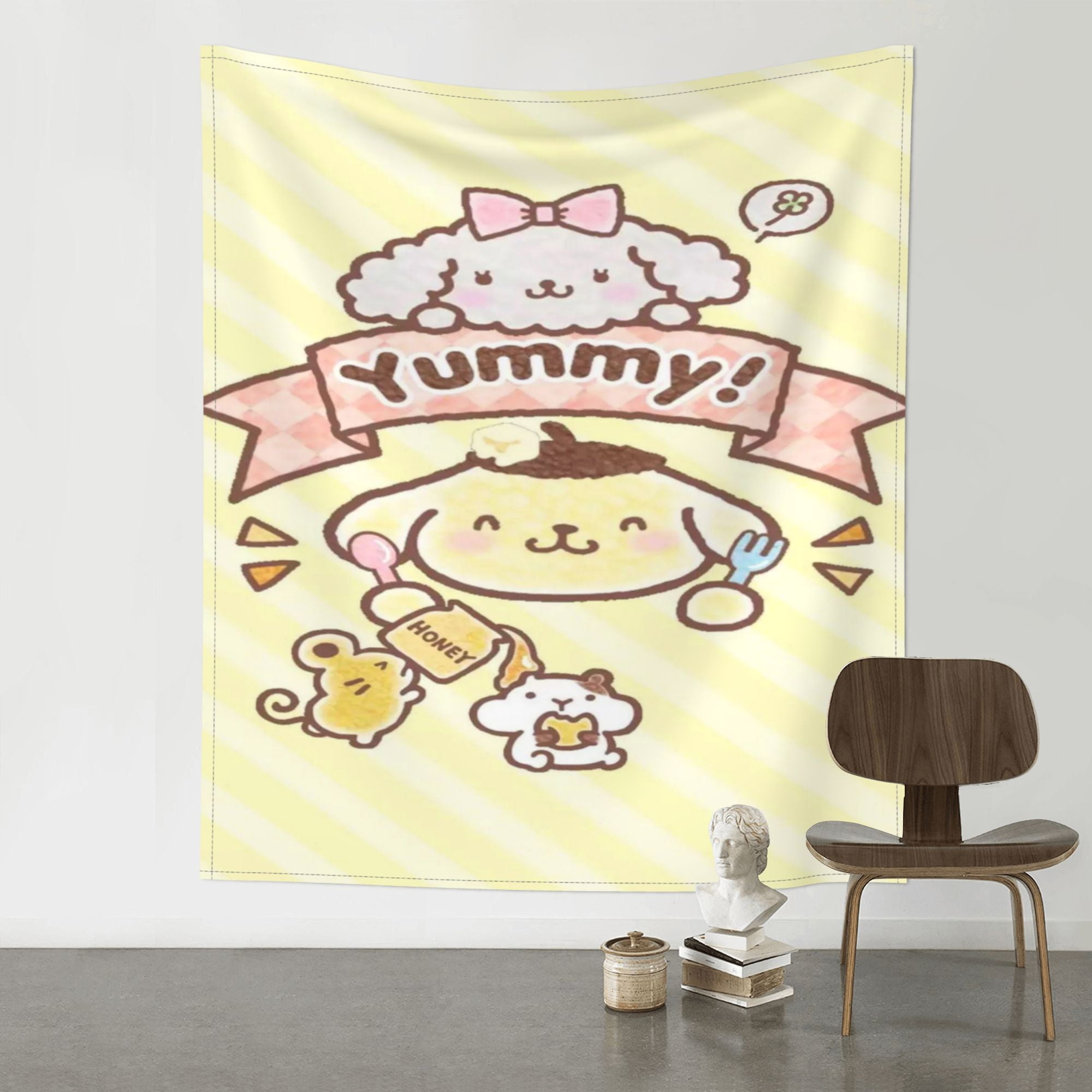Pompompurin Wall Tapestry Anime Poster For Bedroom Aesthetics Funny ...