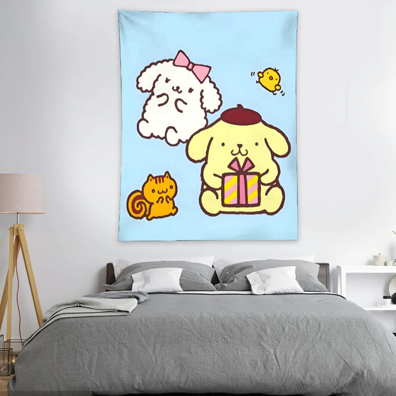 Pompompurin tapestry 40 x 60 inches with vivid colors realistic details ...