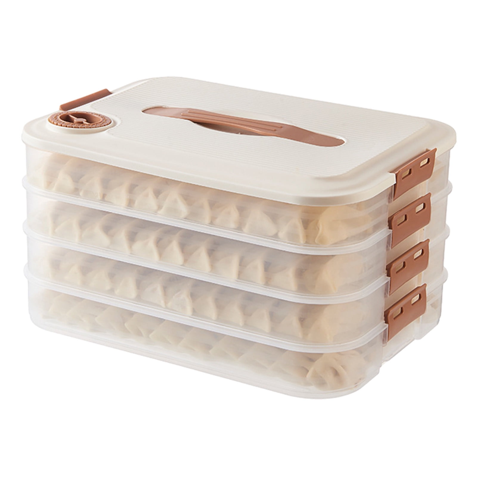 Pompotops 1-4 Layer Food Storage Container with Lids Dumpling Storage ...
